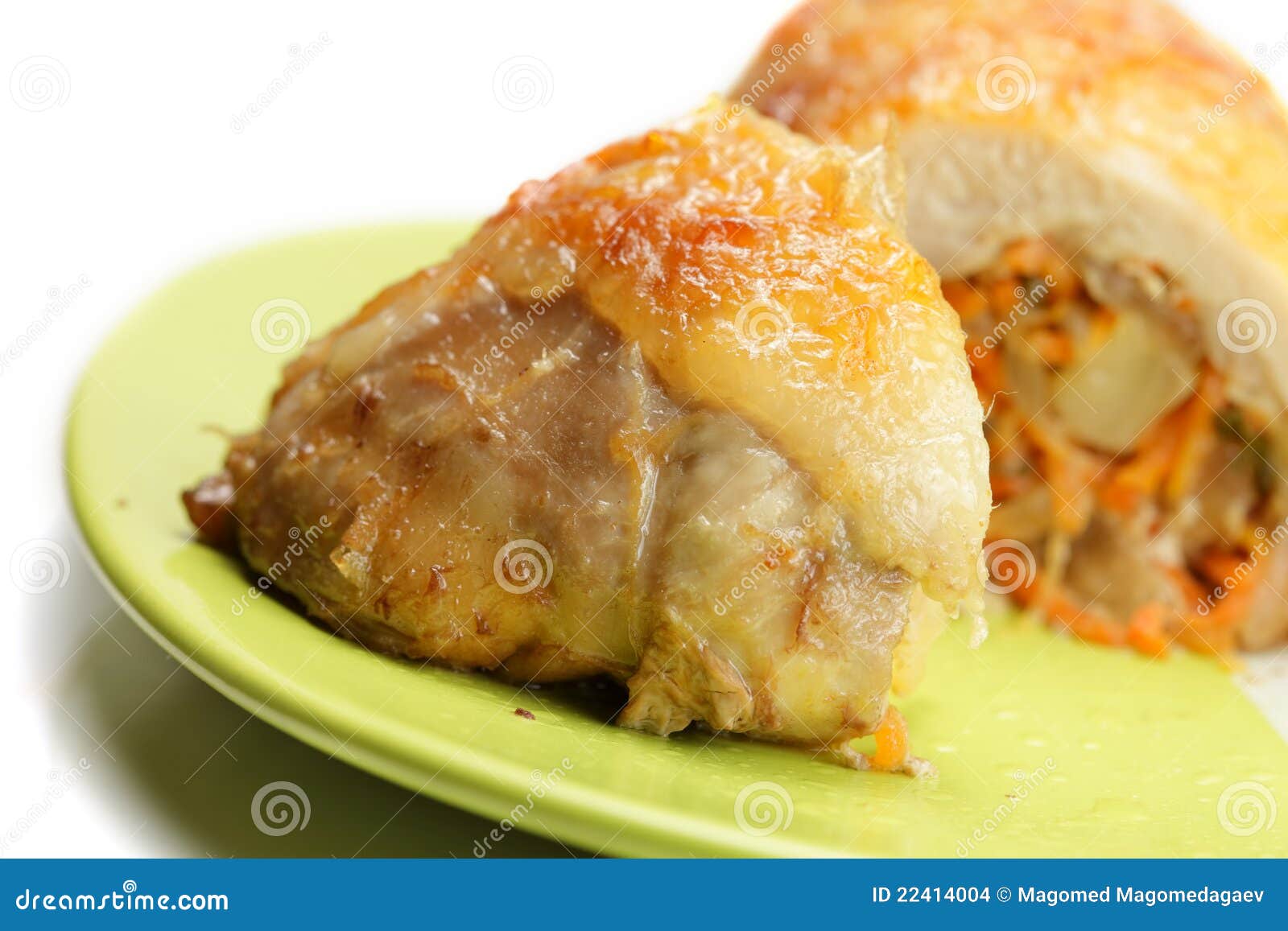 Stuffed chicken on plate stock photo. Image of life, nutrition - 22414004
