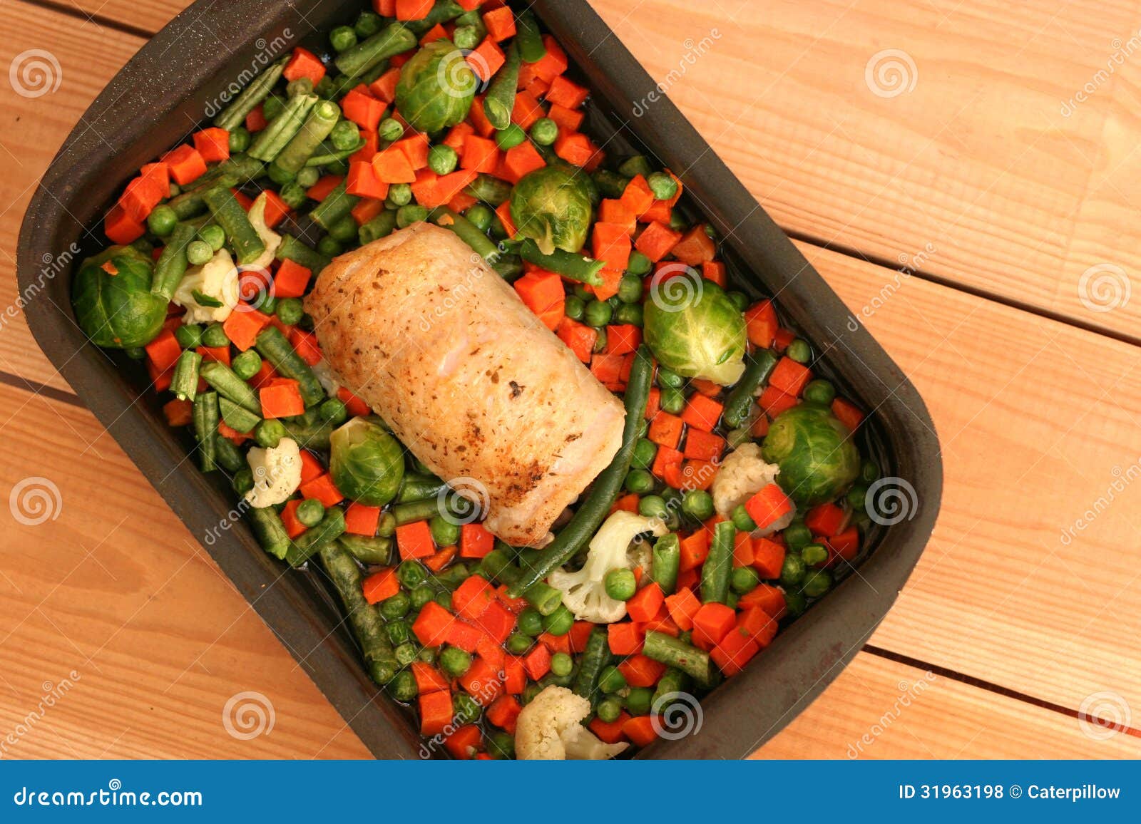Stuffed Chicken Roll with Vegetables Stock Photo - Image of gravy ...