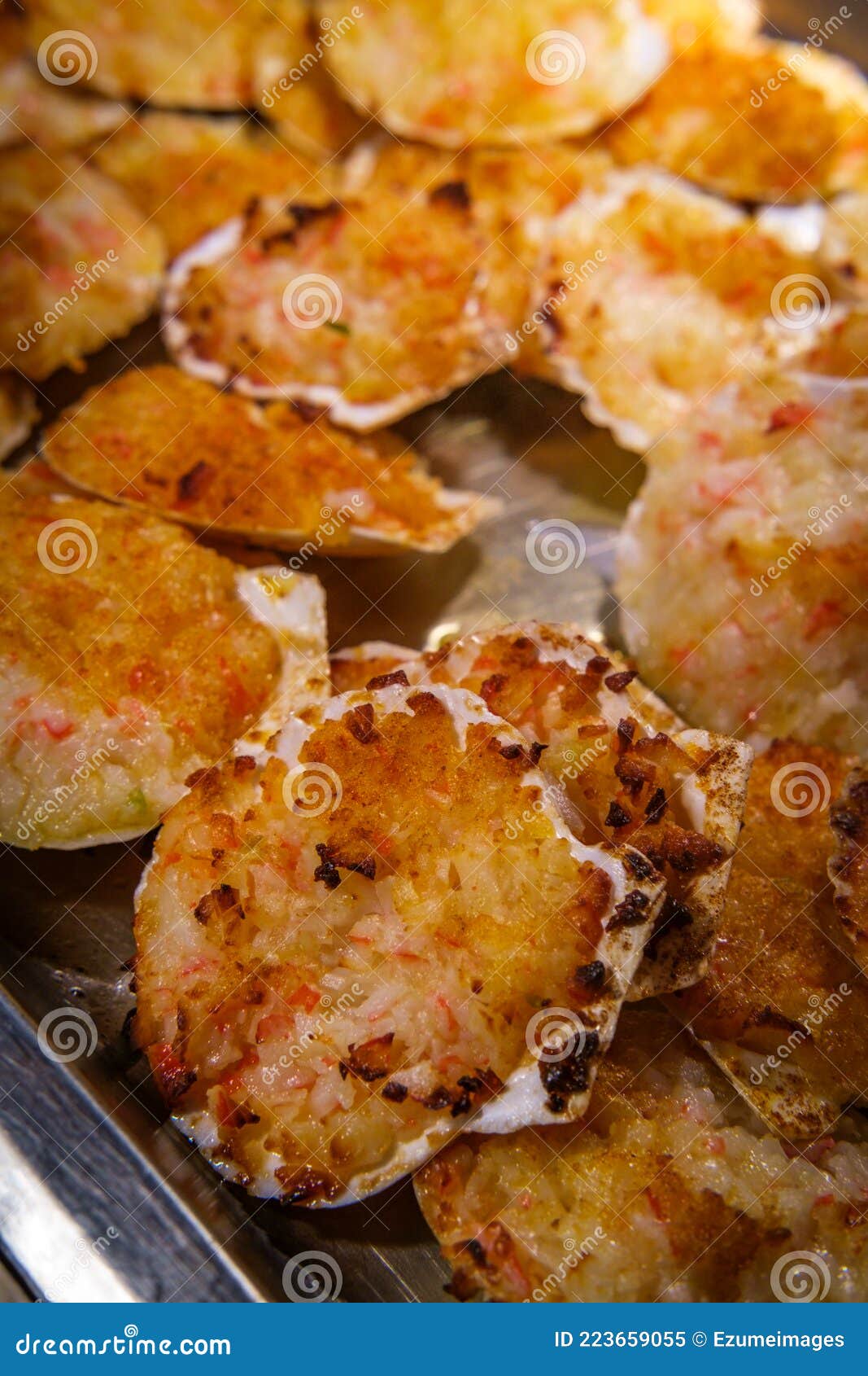 Stuffed Clams Buffet Tray stock image. Image of healthyeating - 223659055