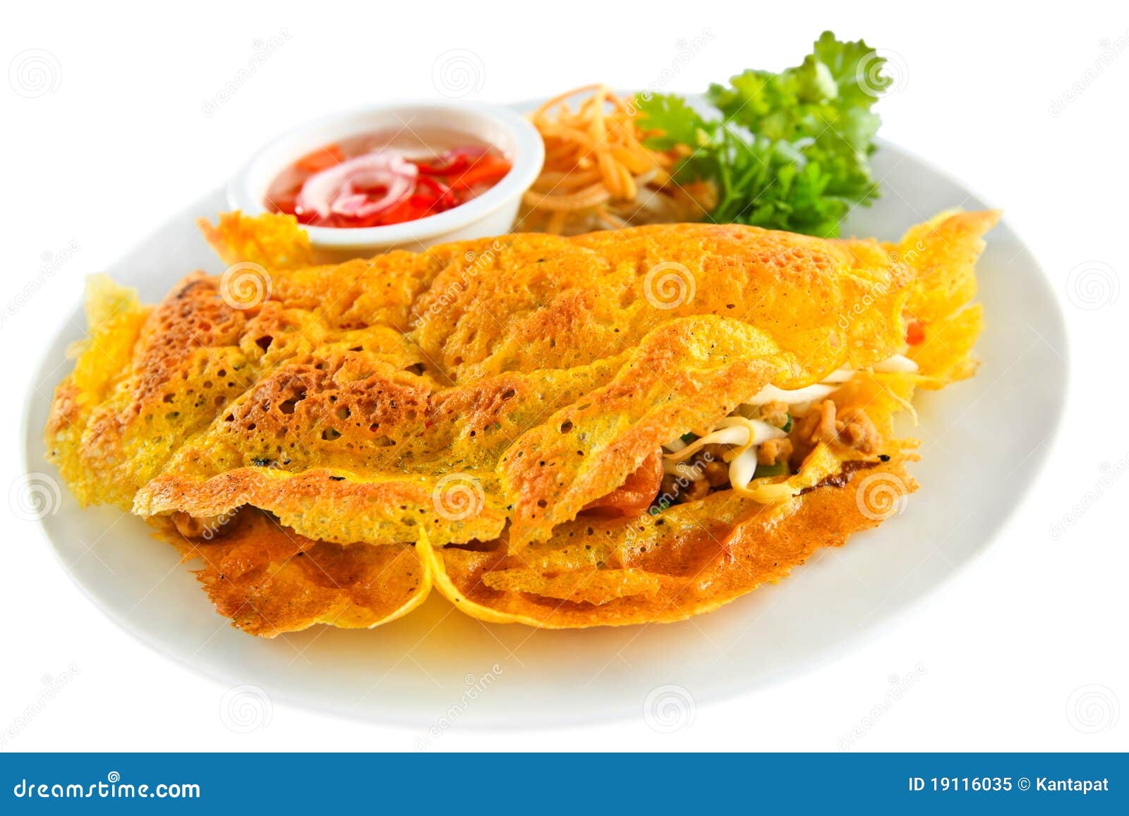 Stuffed crispy egg crepe stock image. Image of dinning - 19116035