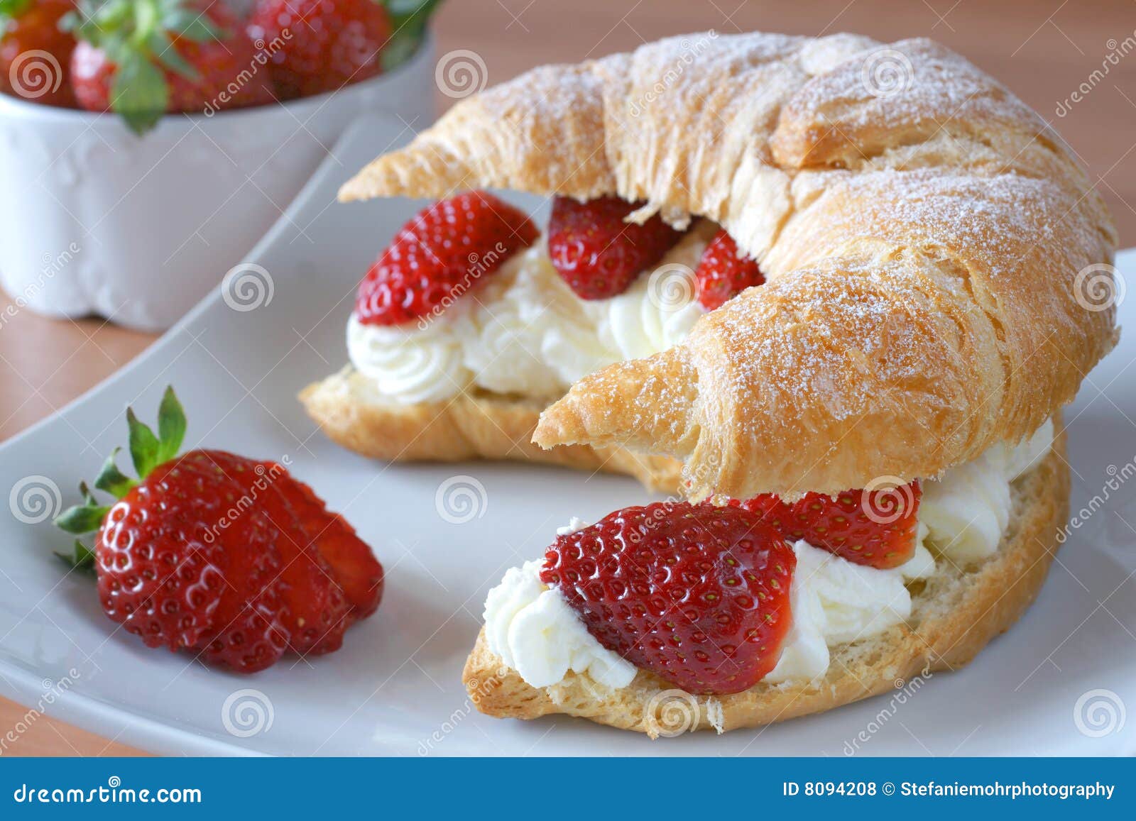 Stuffed Croissant stock photo. Image of bakery, biscuit - 8094208