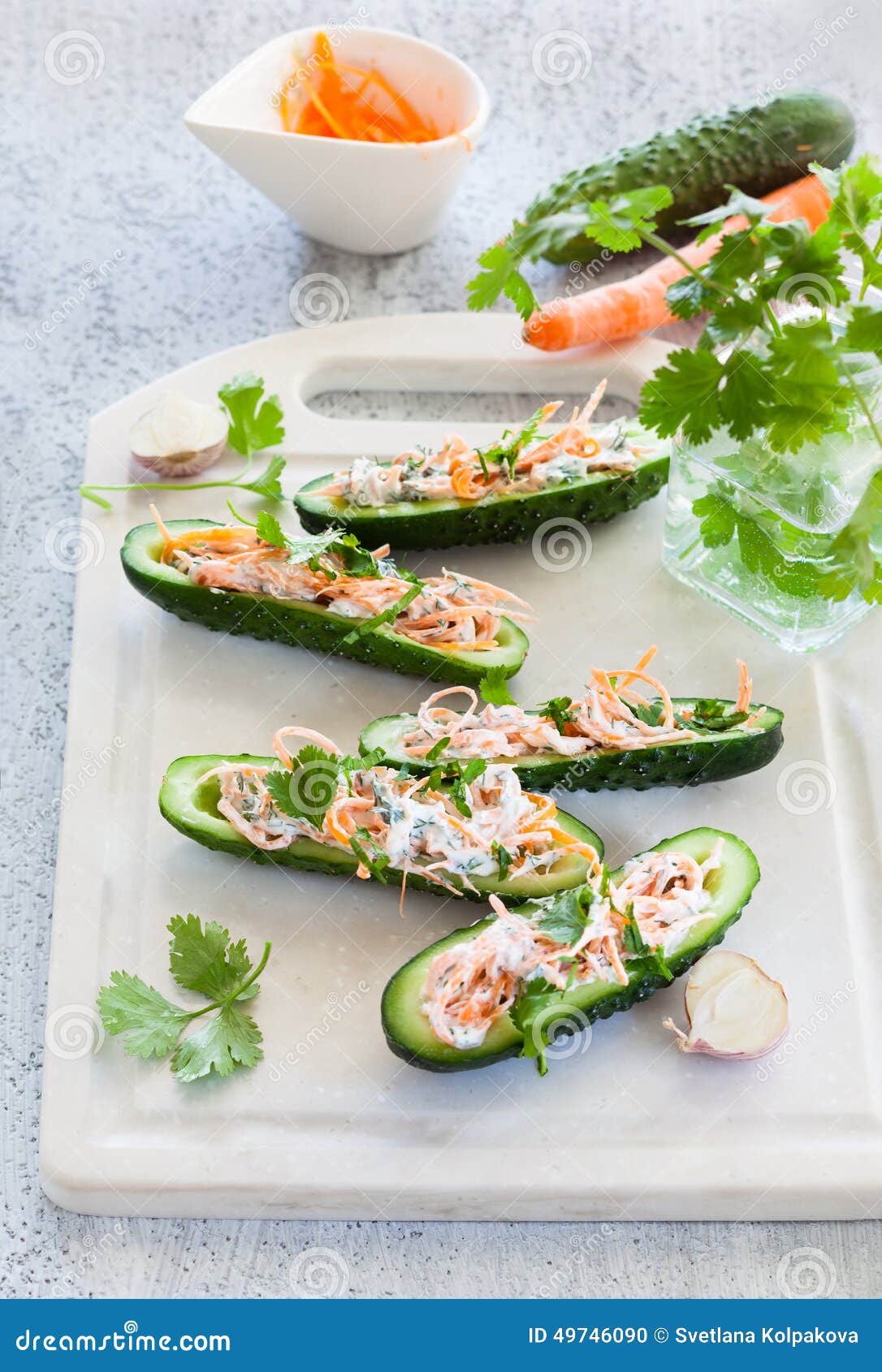 Stuffed cucumber stock photo. Image of herb, healthy - 49746090