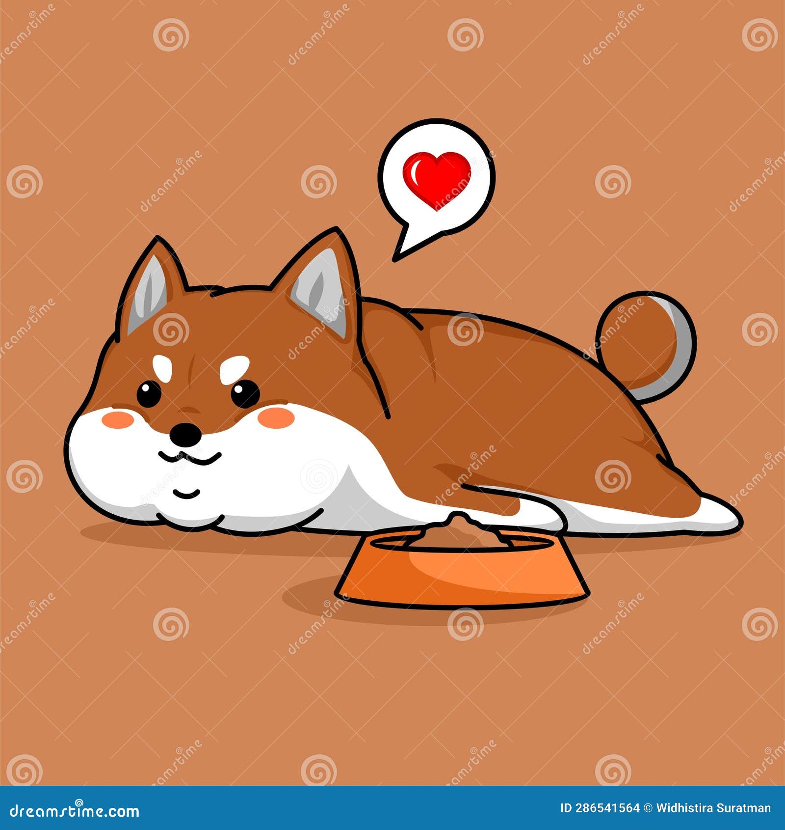 Stuffed Cute Fat Dog Character Stock Vector - Illustration of cute ...