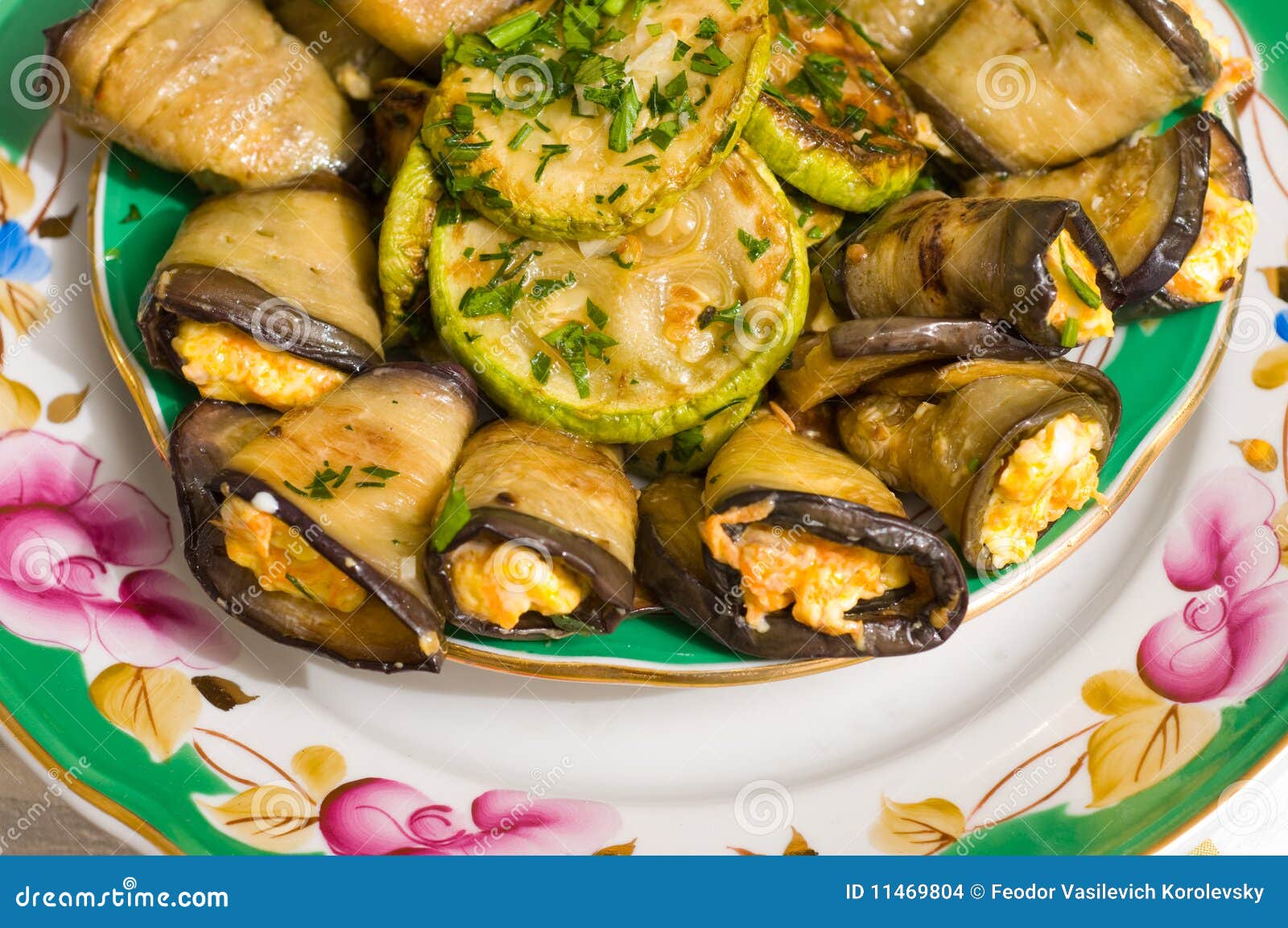 Stuffed Eggplants and Vegetable Marrow. Stock Photo - Image of pepper ...