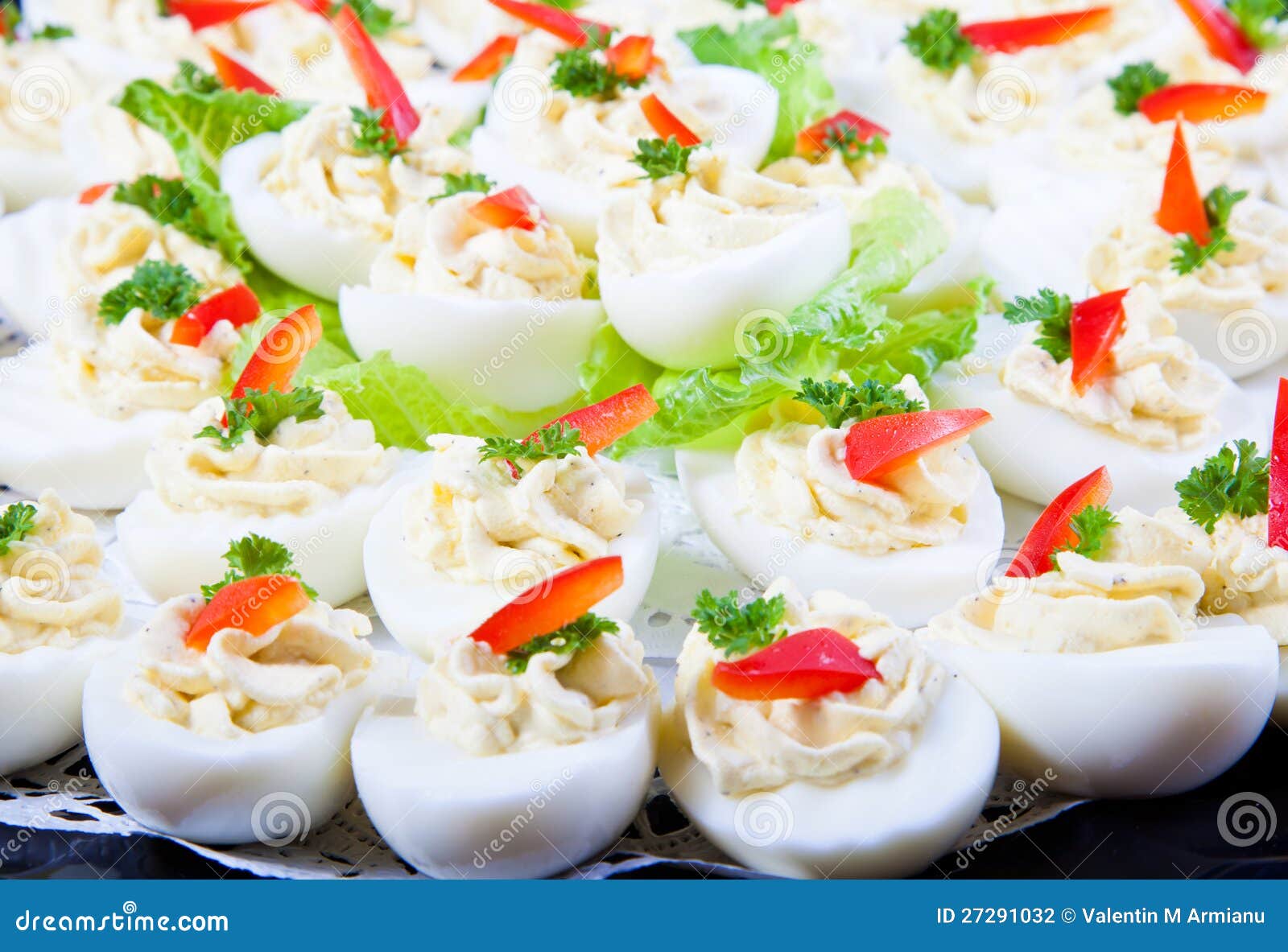 Stuffed eggs stock photo. Image of group, plate, dish - 27291032
