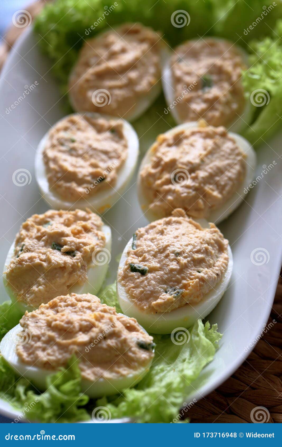 Stuffed Eggs Polish Traditional Easter Breakfast Dish Stock Photo ...