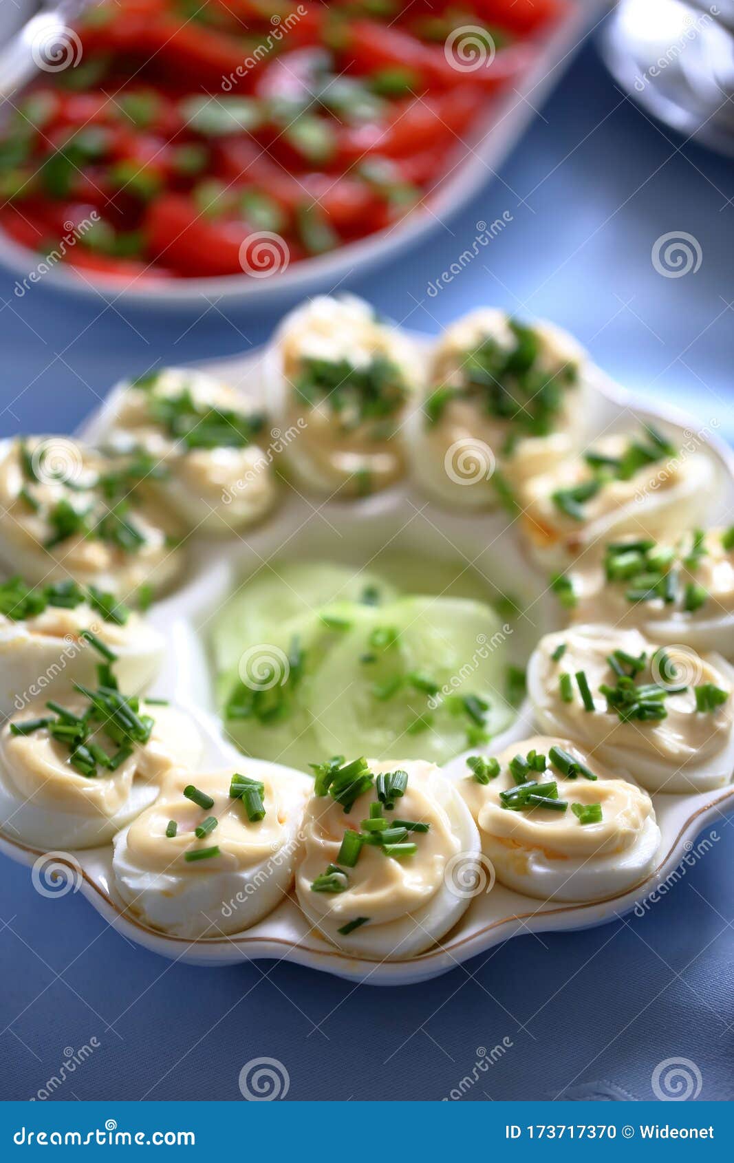 Stuffed Eggs Polish Traditional Easter Breakfast Dish Stock Photo ...