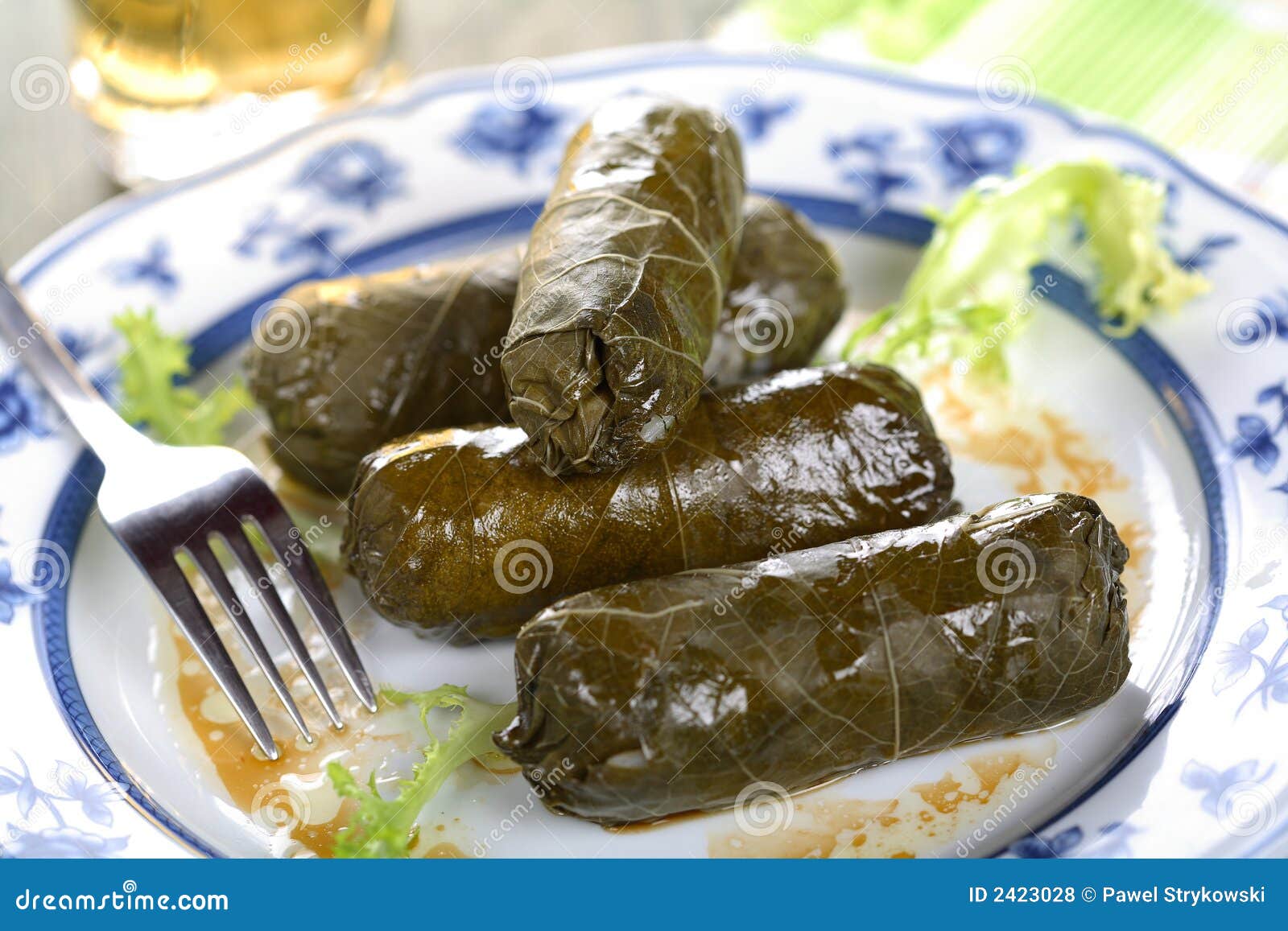 Stuffed grapes leaves stock photo. Image of dish, plate - 2423028