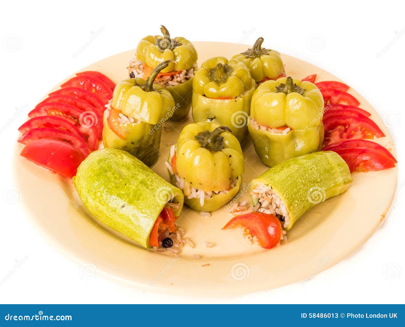 Stuffed Green Peppers, Dolma Stock Image - Image of antipasti, gourmet ...