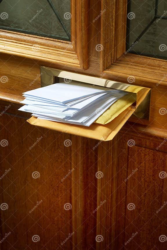 Stuffed letterbox stock photo. Image of wooden, full, envelopes - 9793664