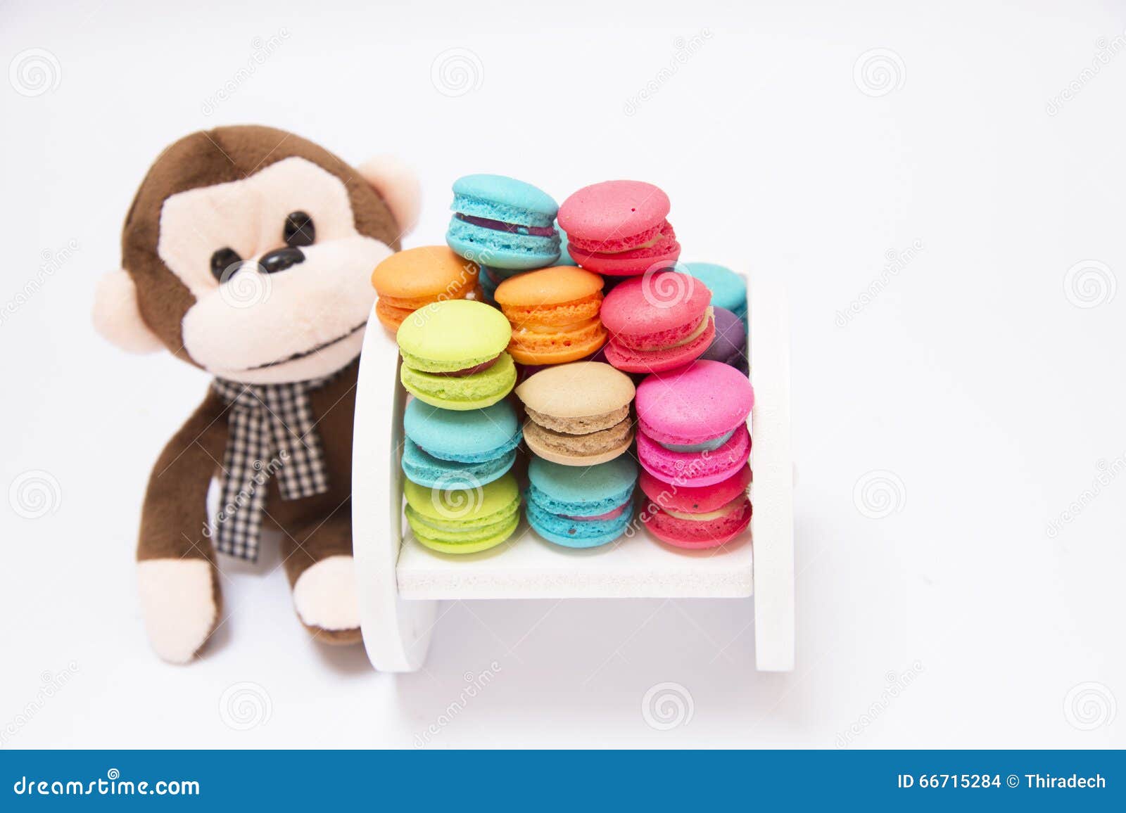 Stuffed monkey with candy stock photo. Image of colorful - 66715284