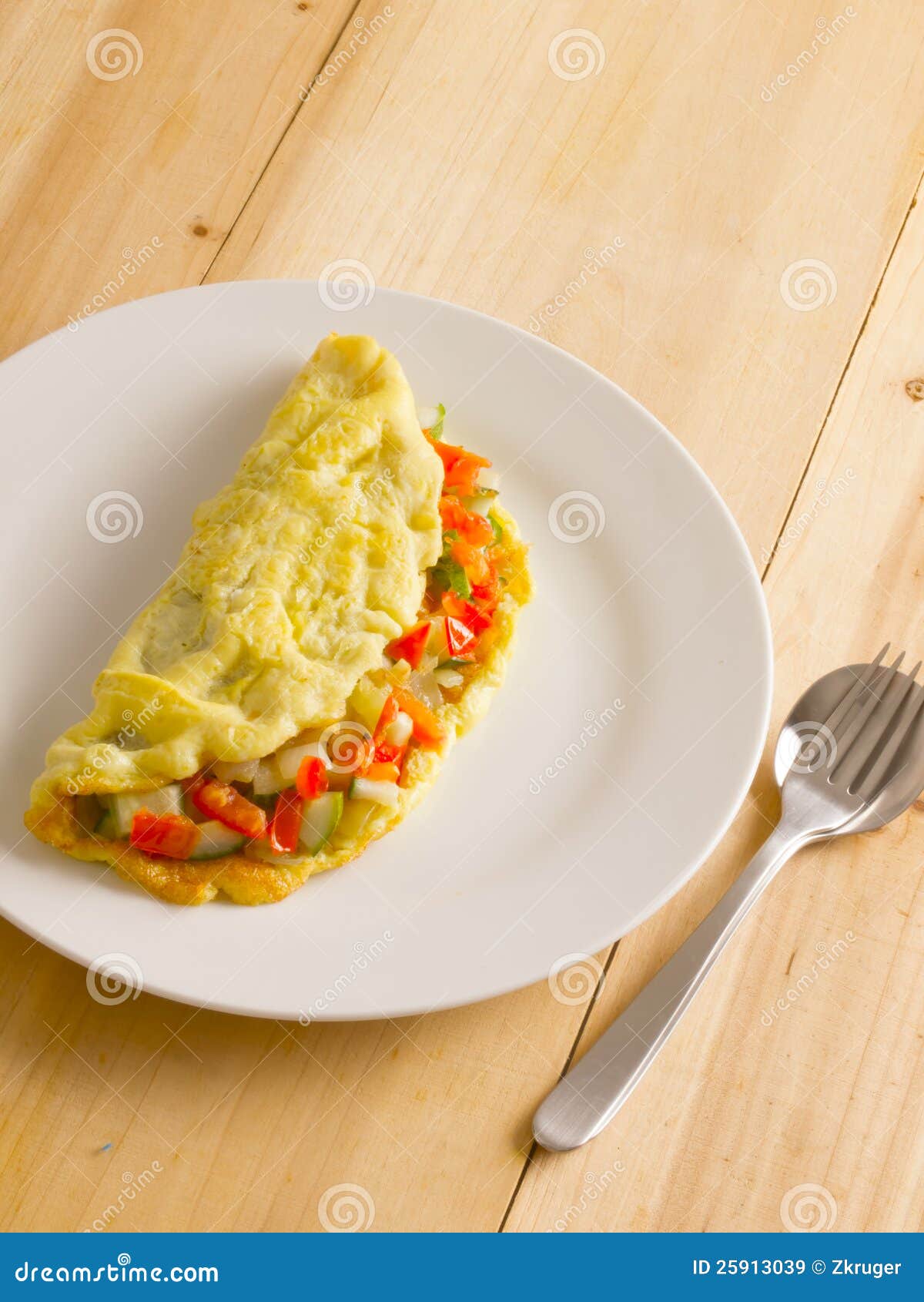 Stuffed omelette stock image. Image of fried, vegetable - 25913039