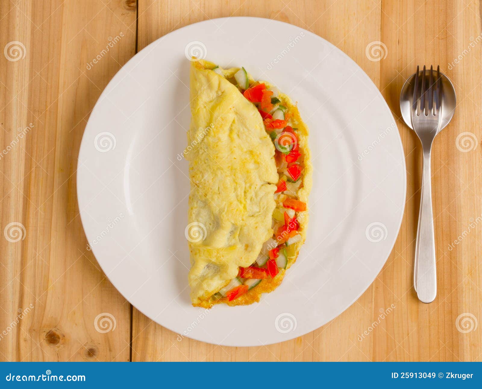 Stuffed omelette stock image. Image of vegetables, onion - 25913049