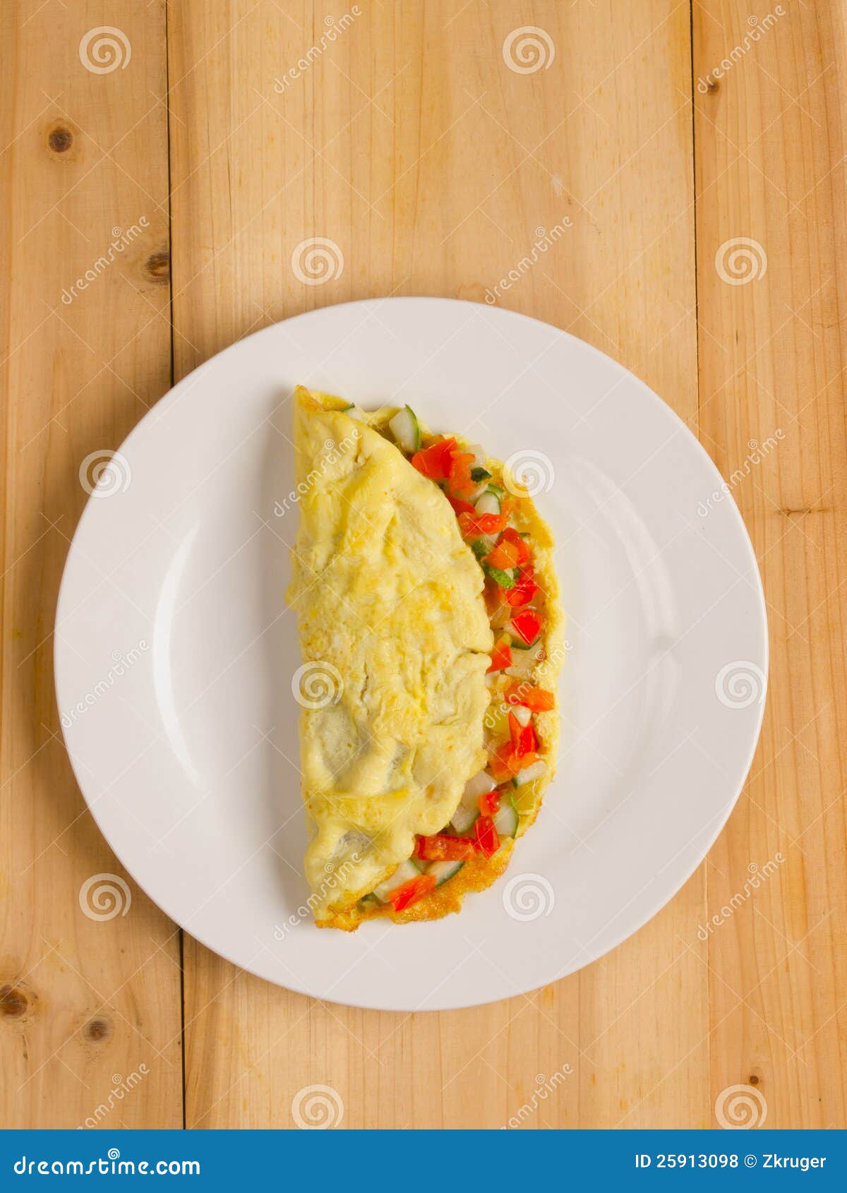 Stuffed omelette stock photo. Image of vegetable, plate - 25913098