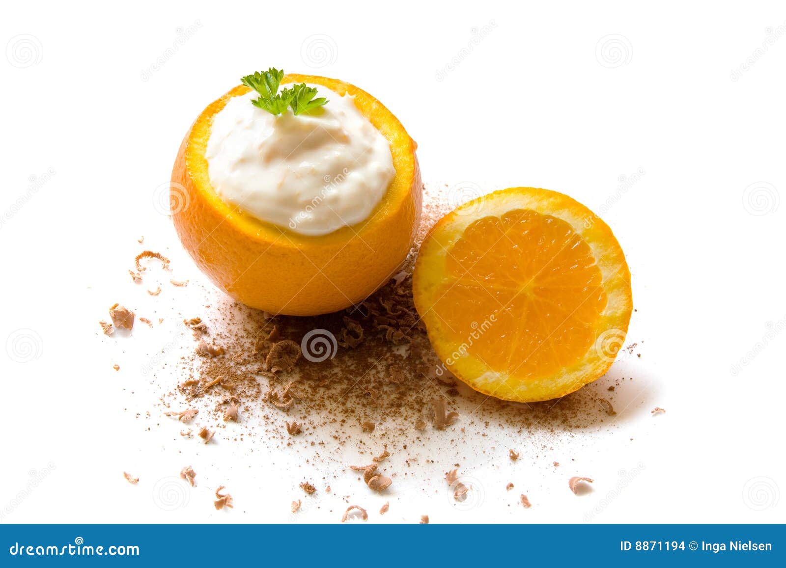 Stuffed orange stock photo. Image of food, green, flakes - 8871194