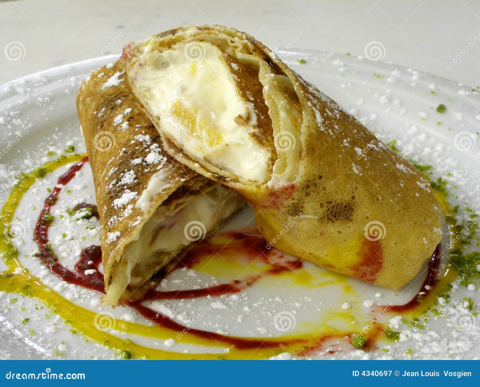 Stuffed pancake stock image. Image of stuffed, sweet, organic - 4340697