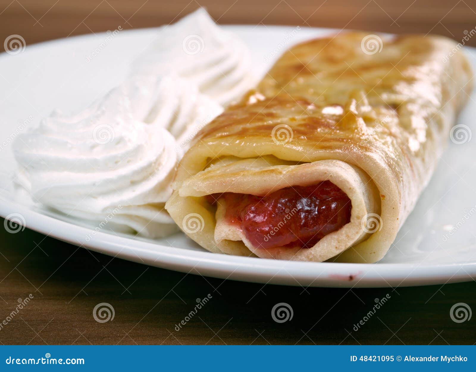 Stuffed pancakes stock image. Image of baked, delicious - 48421095