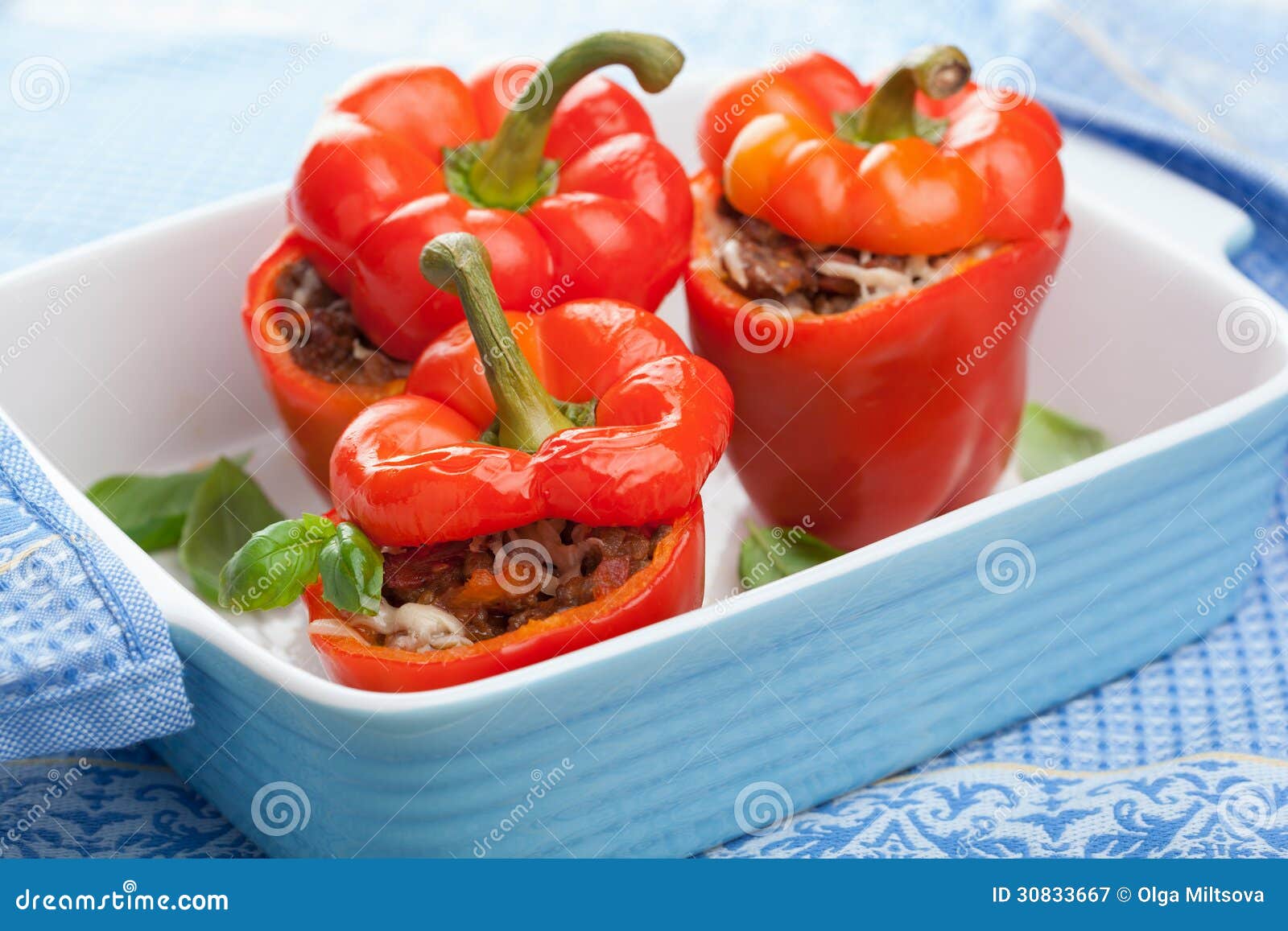 Stuffed Paprika with Meat and Vegetables Stock Image - Image of paprika ...