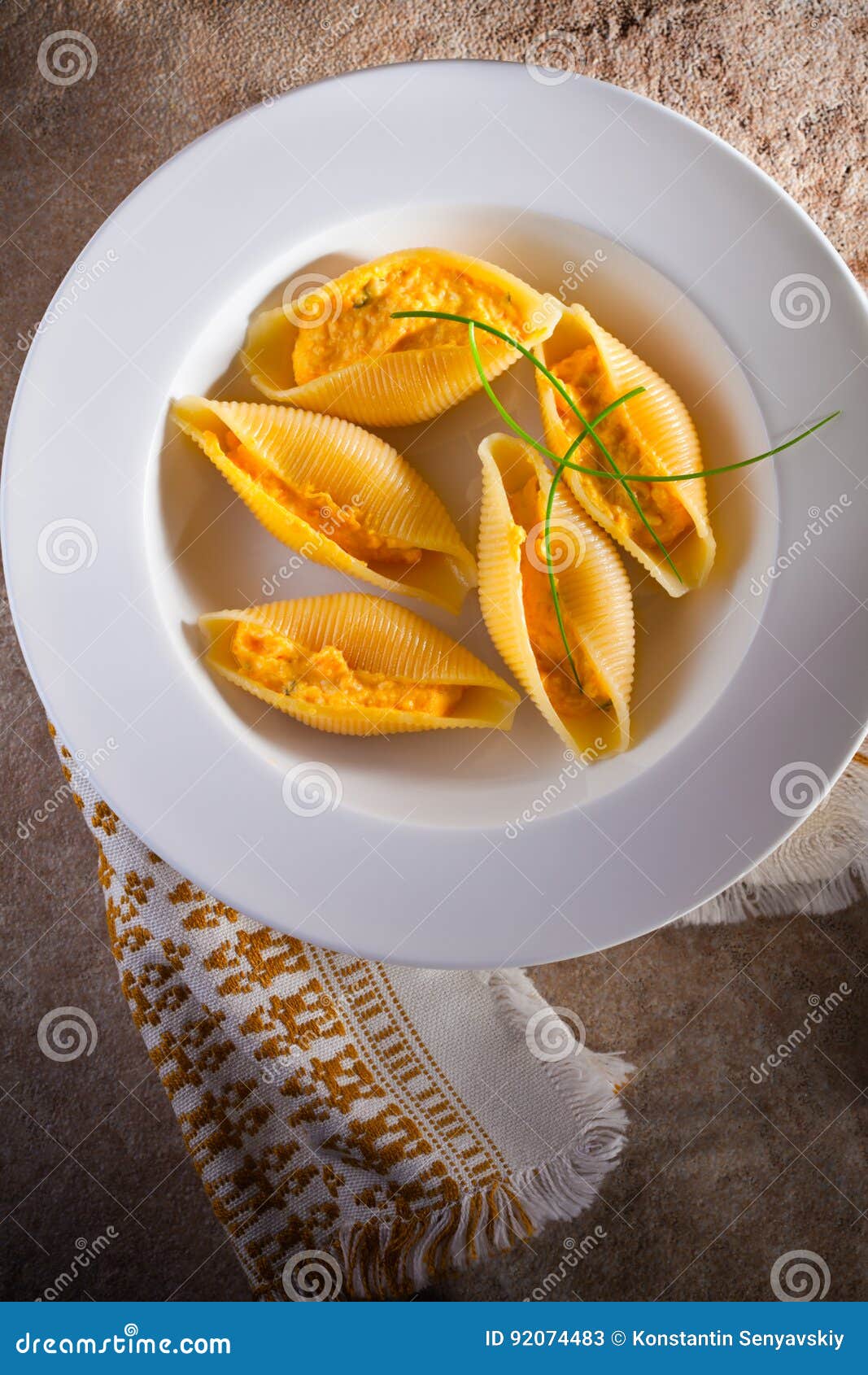 Stuffed Pasta Shells stock image. Image of food, vegetable - 92074483