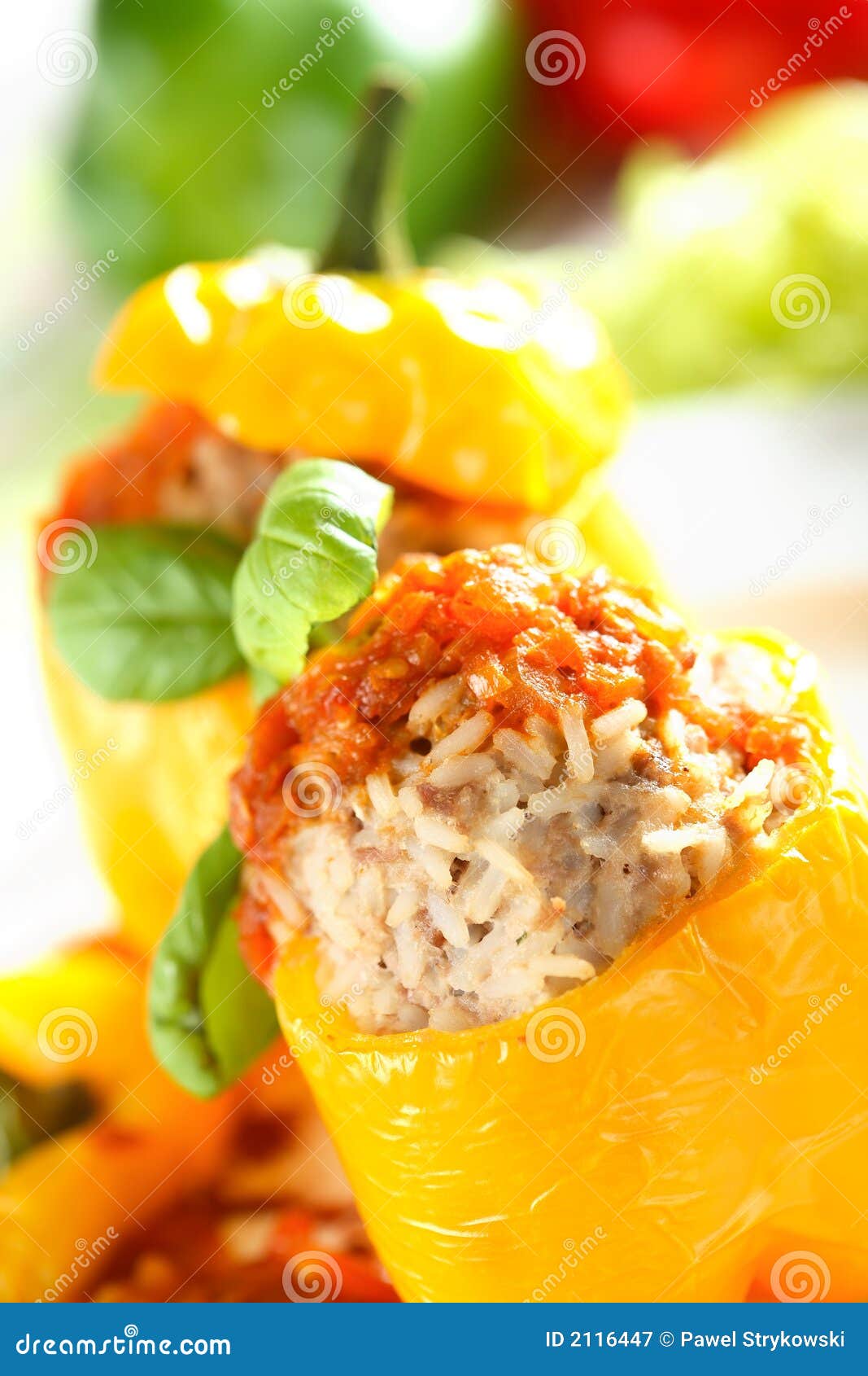 Stuffed pepper with rice stock image. Image of appetite - 2116447