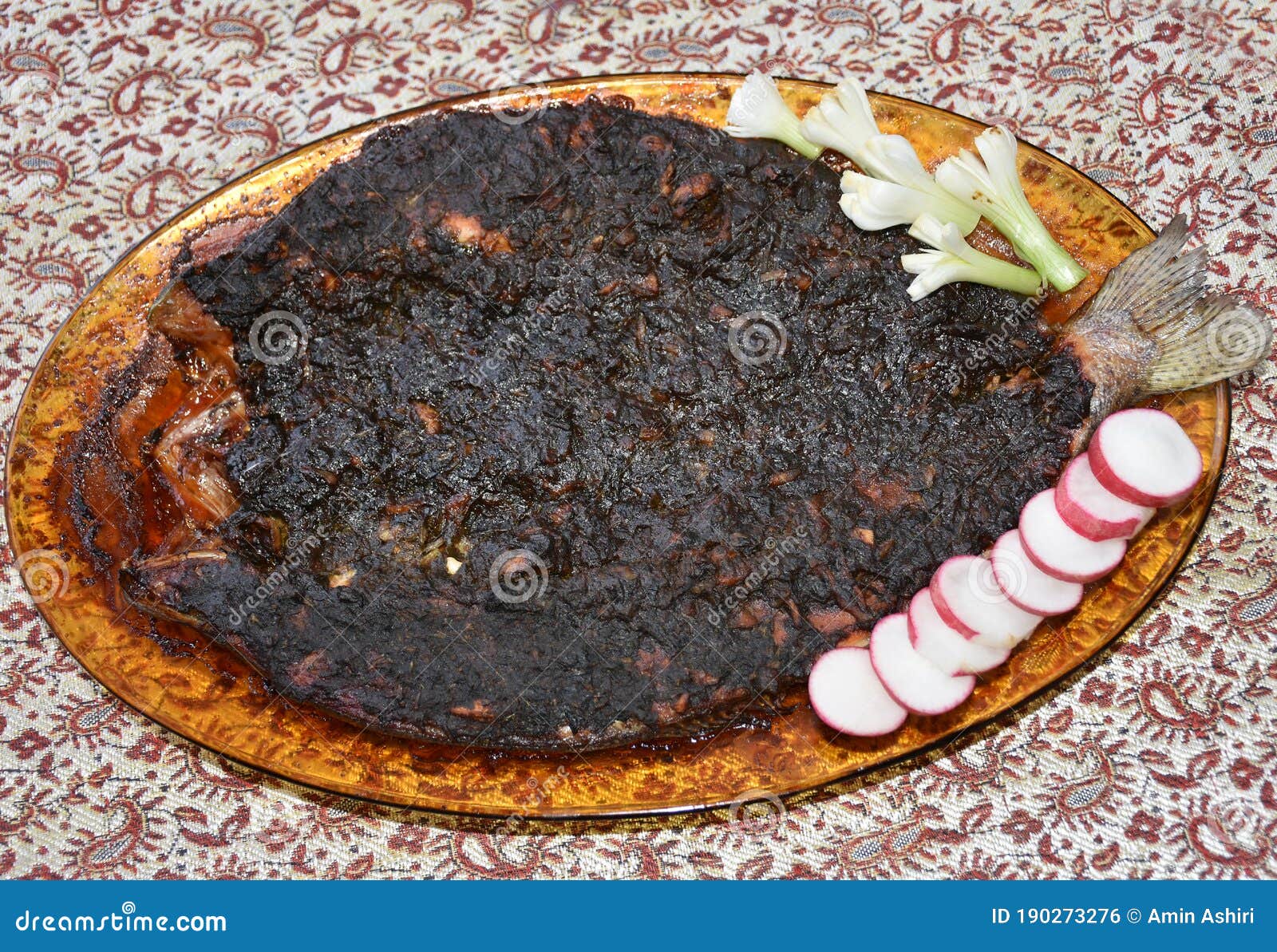 Stuffed Persian Fish with Special Vegetables Stock Photo - Image of ...