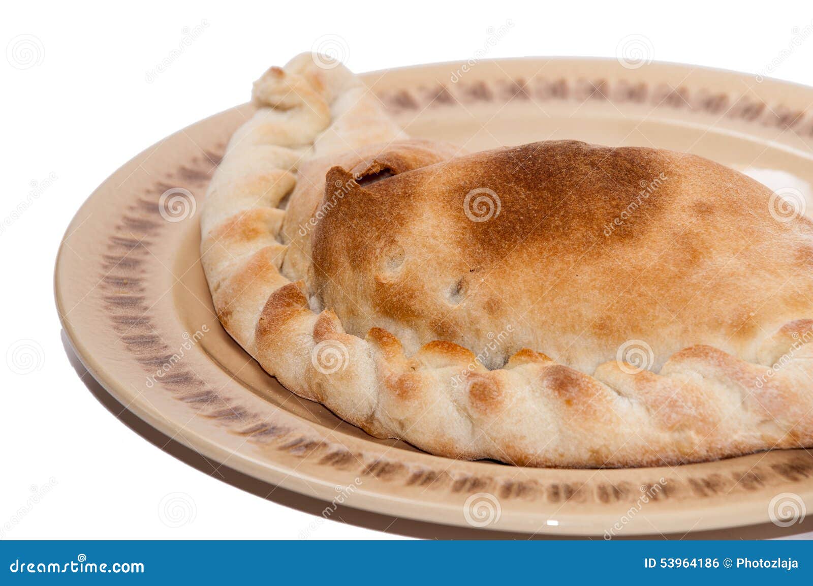 Stuffed pirogue on a plate stock photo. Image of gourmet - 53964186