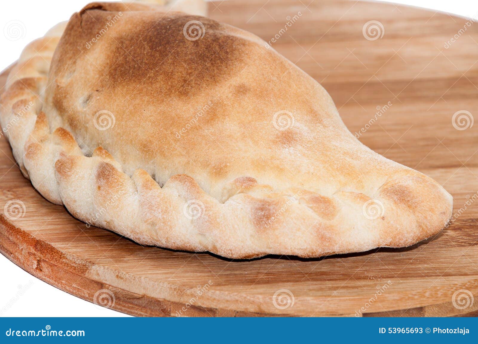 Stuffed Pirogue Served on the Wooden Board Stock Image - Image of ...