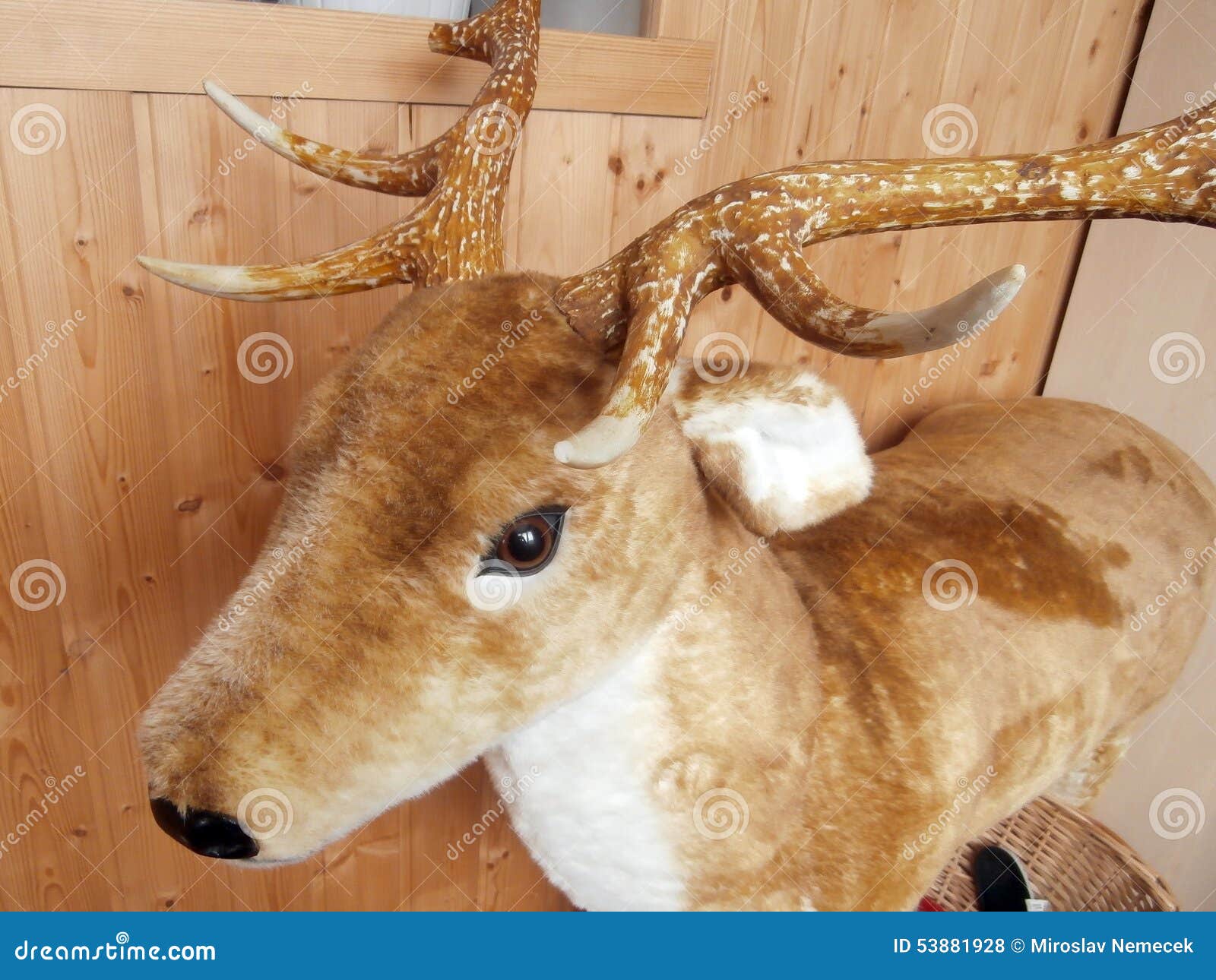 Stuffed plush deer stock photo. Image of realistic, star - 53881928