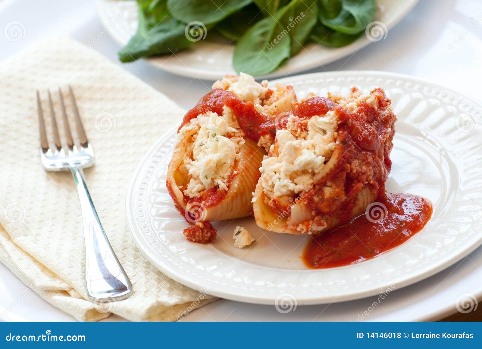 Stuffed Ricotta Cheese Shells Stock Photo - Image of carbohydrates ...