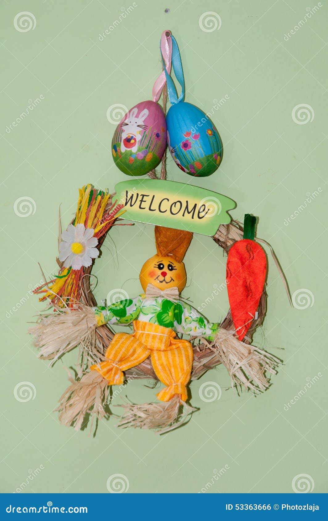 Stuffed straw puppet stock photo. Image of fall, happy - 53363666