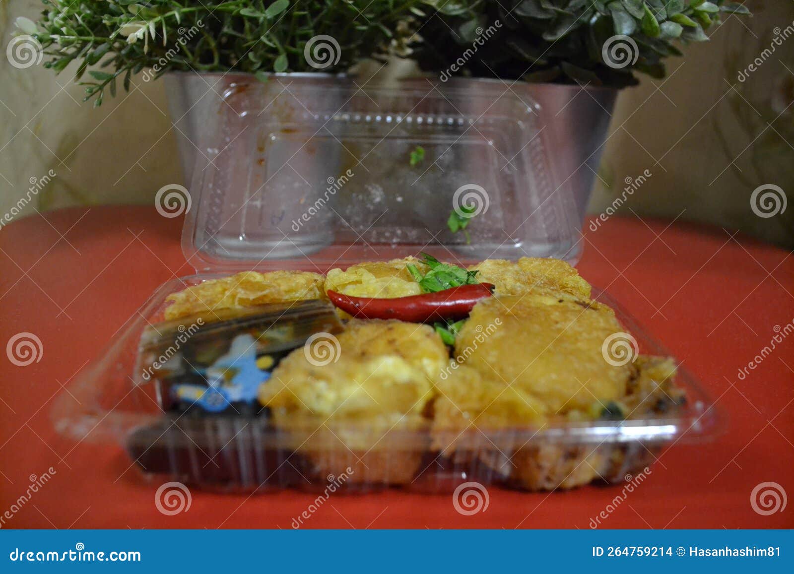 The Stuffed Tofu, Inside a Transparent Container. Stock Photo - Image ...