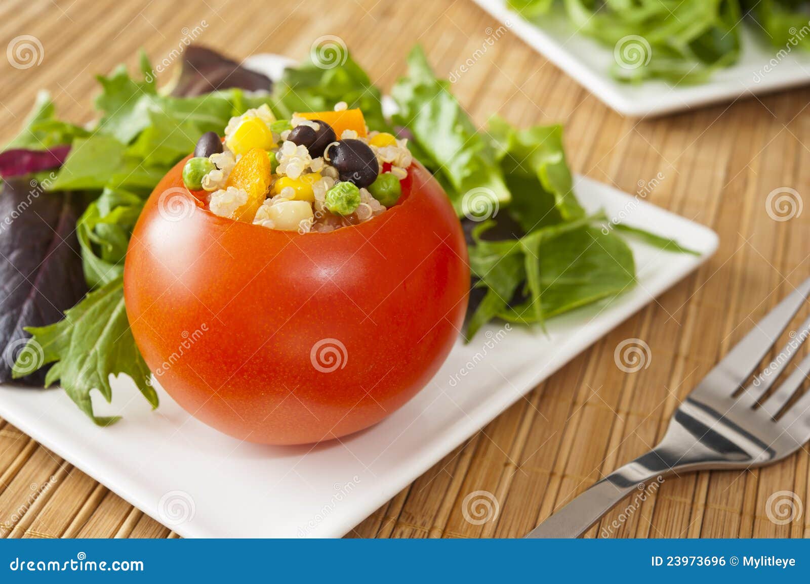 Stuffed Tomato with Salad stock photo. Image of healthy - 23973696