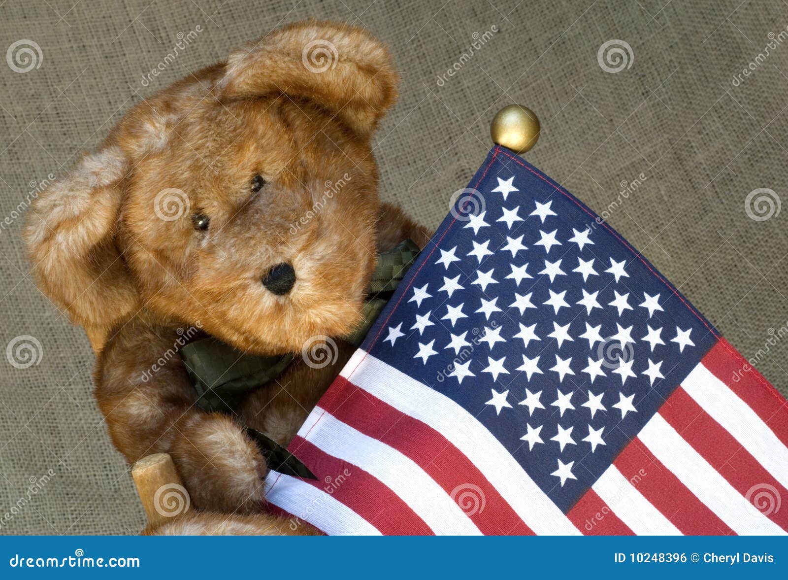 Stuffed Toy Bear Holding a Flag Stock Photo - Image of plush, companion ...