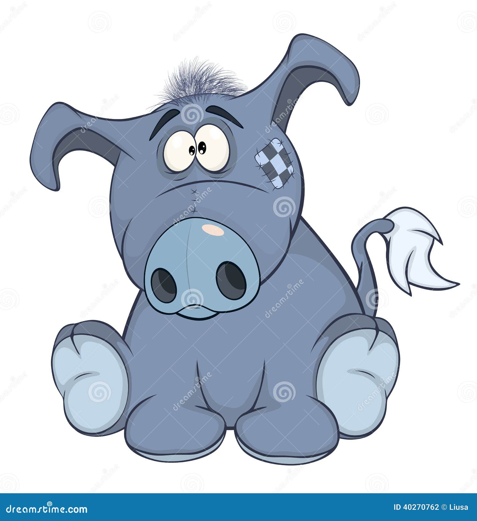 Burro Cartoon Vector Illustration Flat Style Front | CartoonDealer.com ...