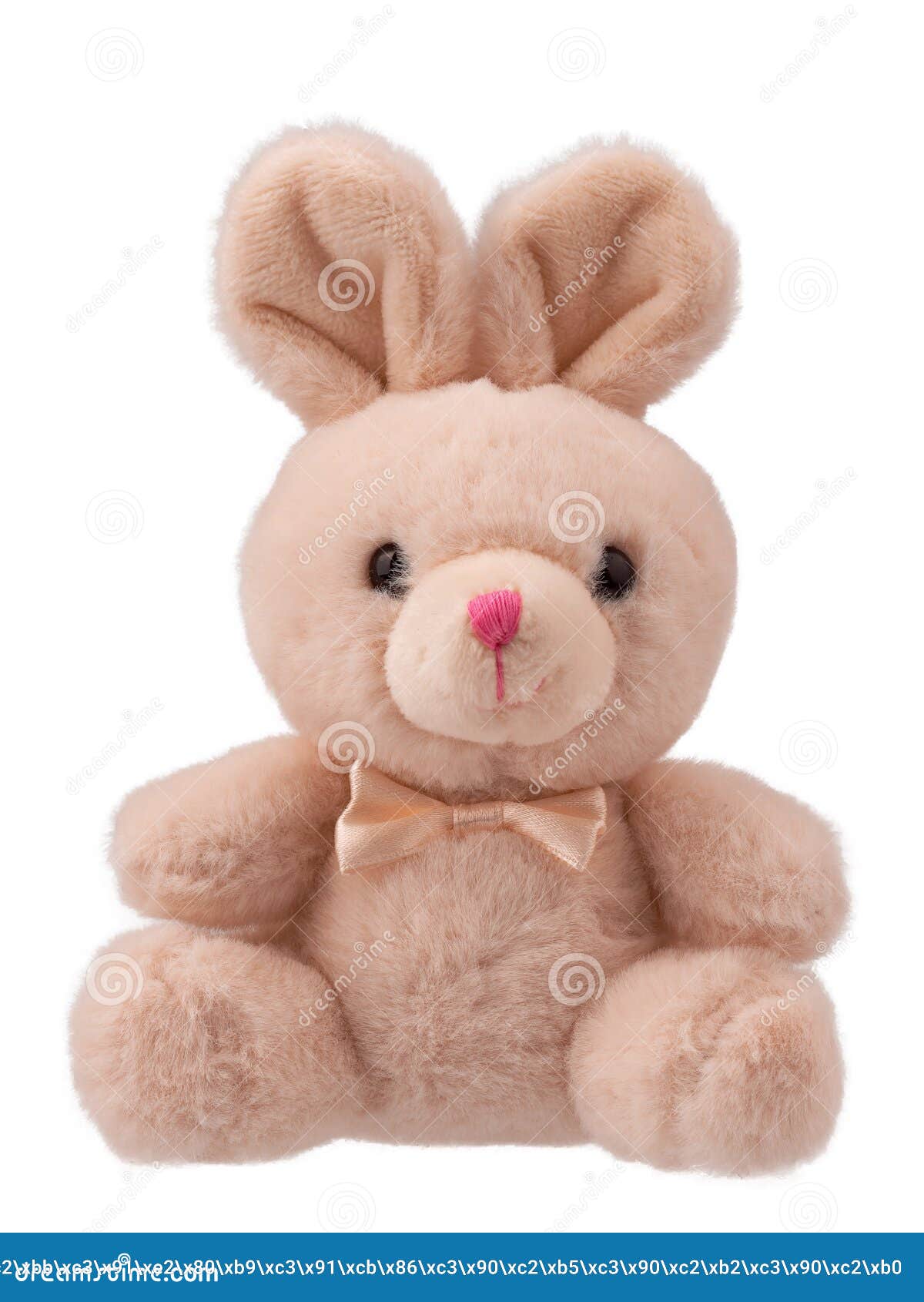 Stuffed Toy Hare , Fluffy Rabbit with a Bow Stock Photo - Image of home ...