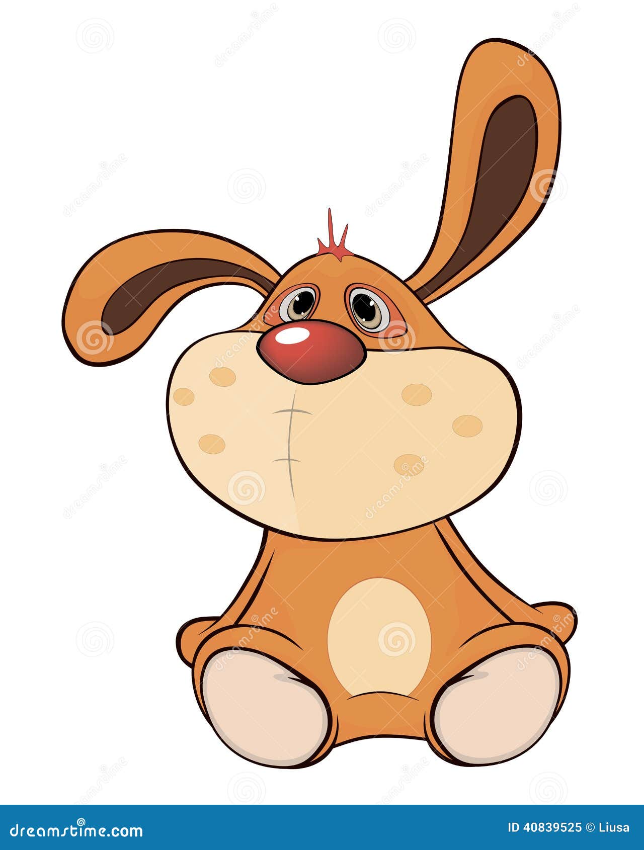 The Stuffed Toy Rabbit Cartoon Stock Vector - Illustration of long ...