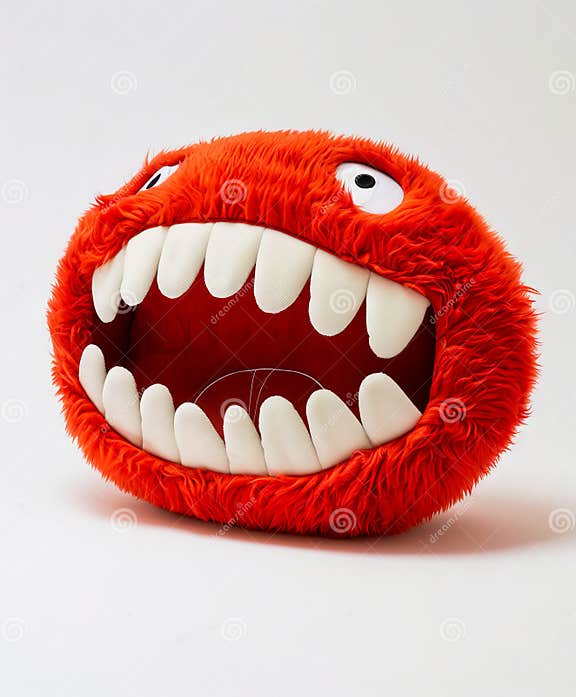 A Stuffed Toy with Teeth and a Mouth Stock Photo - Image of fang ...