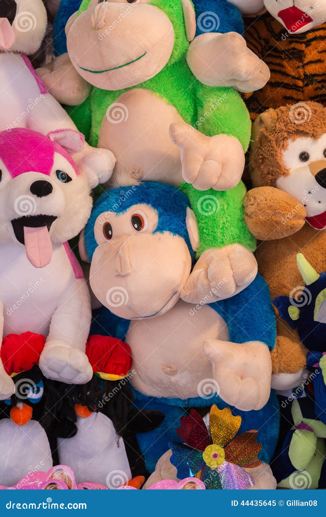 Stuffed toys at a fun fair stock image. Image of prizes - 44435645