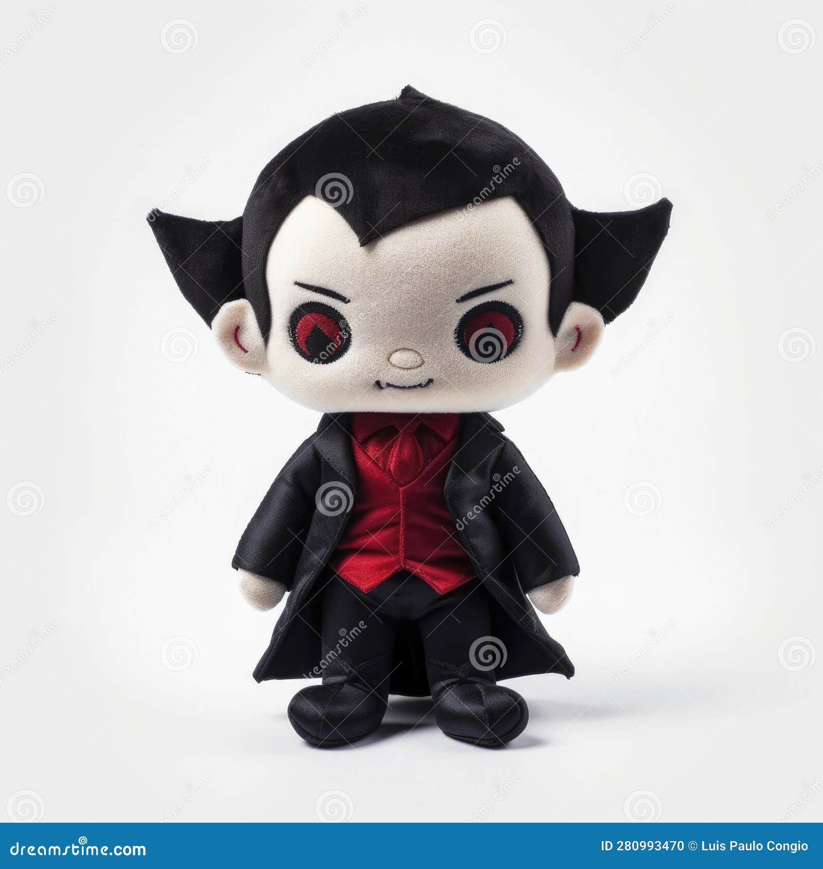 A Stuffed Vampire in Black Clothes Stock Photo - Illustration of ...