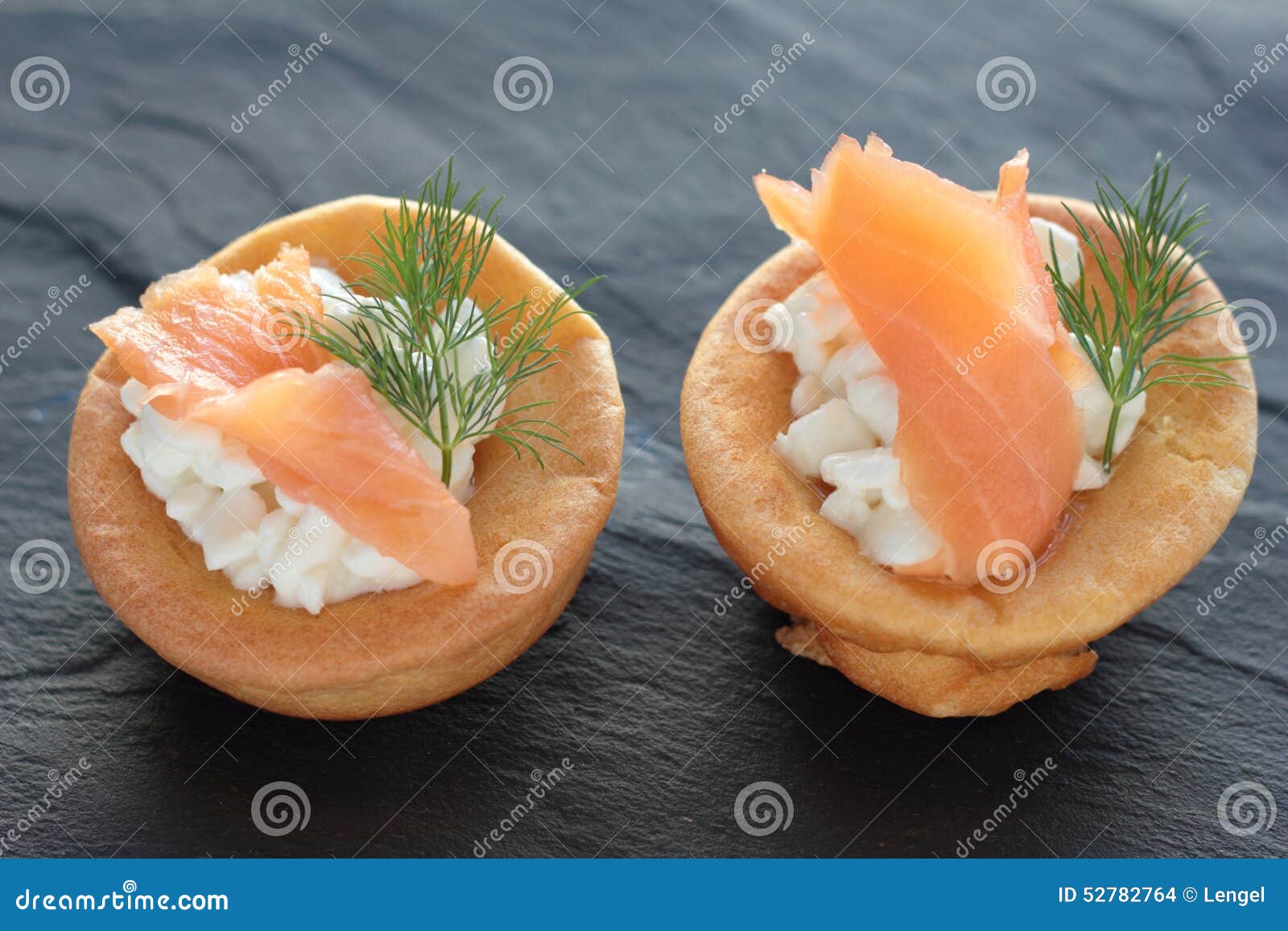 Stuffed Yorkshire pudding. stock photo. Image of dill - 52782764