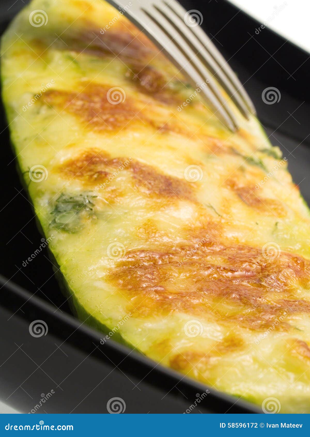 Stuffed Zucchini with Cheese Stock Photo - Image of zucchini, baked ...