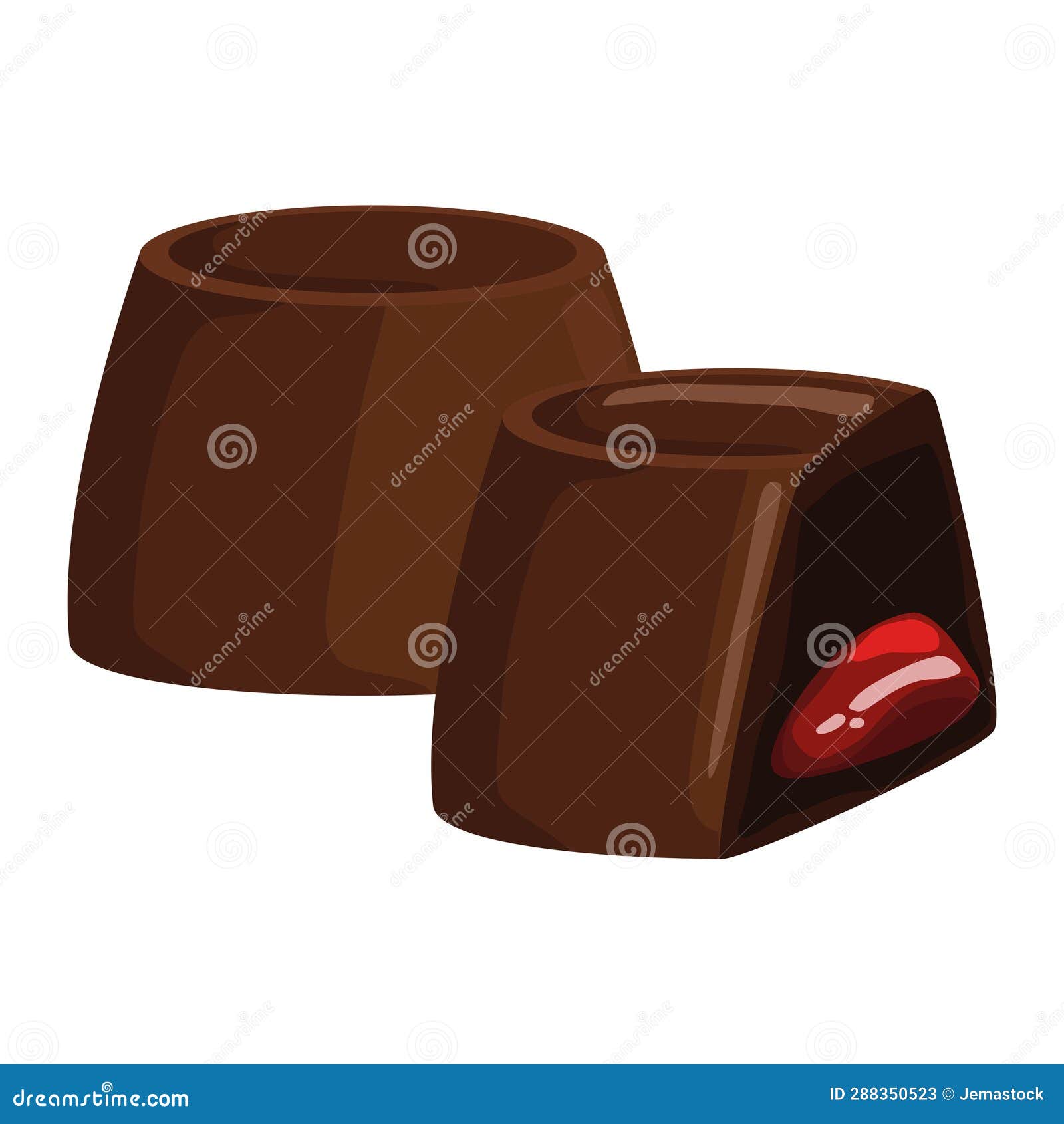 Stuffing Chocolate Candies Icon Stock Illustration - Illustration of ...