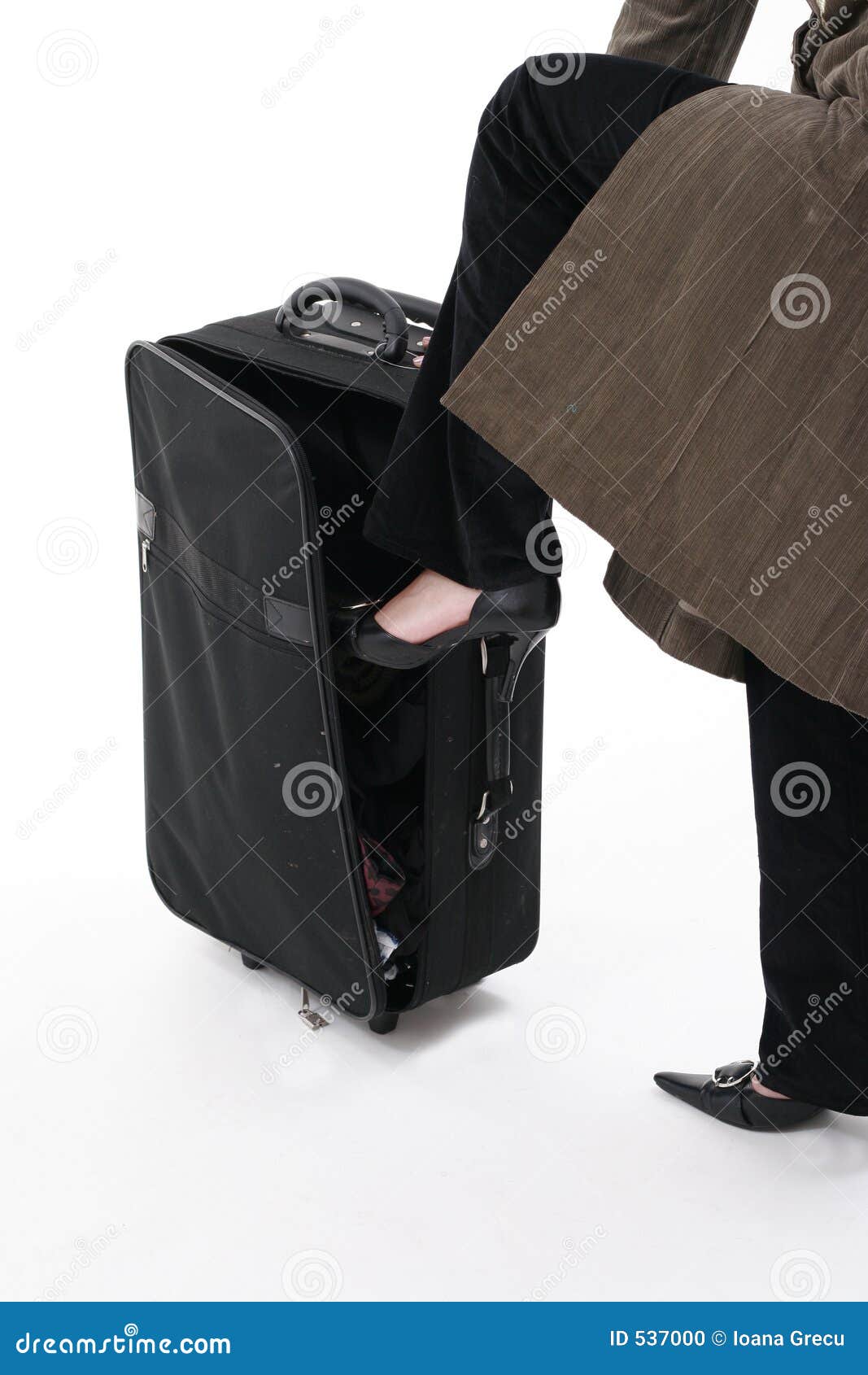 Stuffing in the luggage stock photo. Image of airplane - 537000