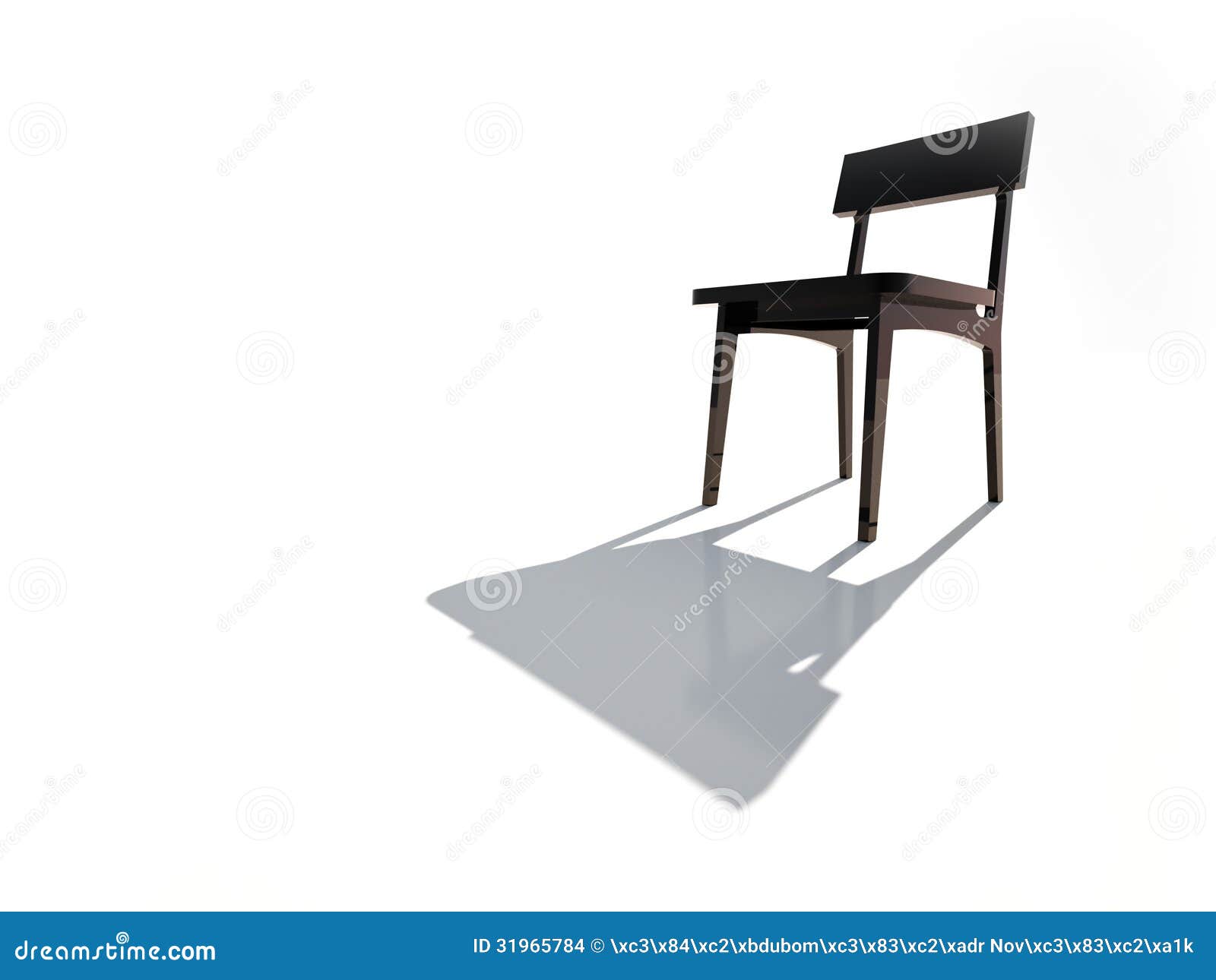 Stuhl mit Schattenkonzept stock abbildung. Illustration von dekor ...