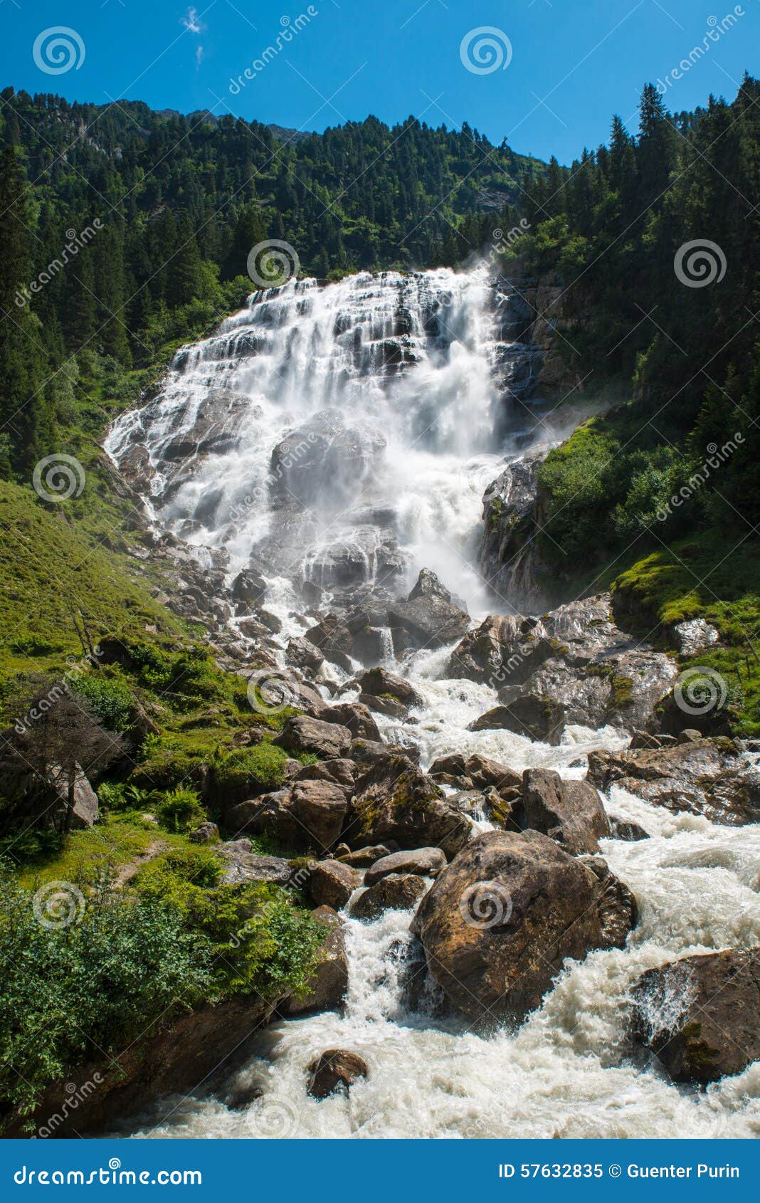 Stuiben falls stock image. Image of fall, stuiben, umhausen - 57632835