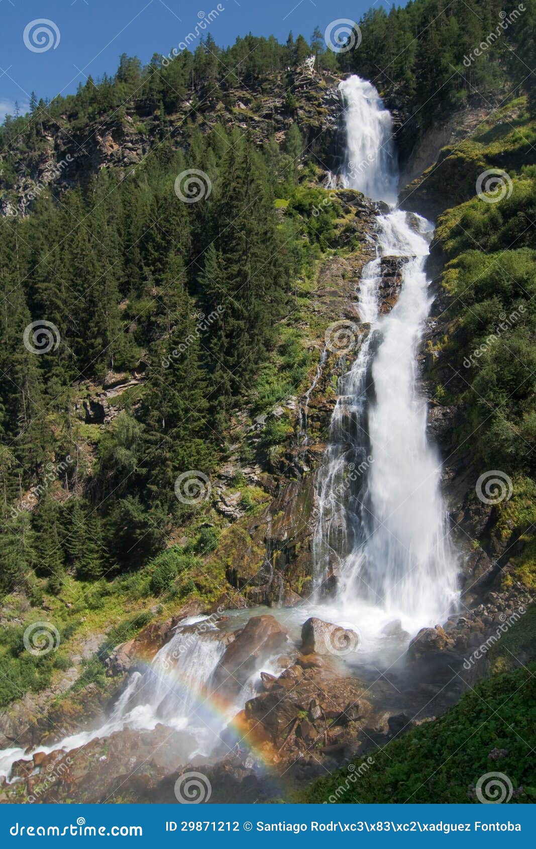 Stuibenfall stock photo. Image of otztal, falls, summer - 29871212