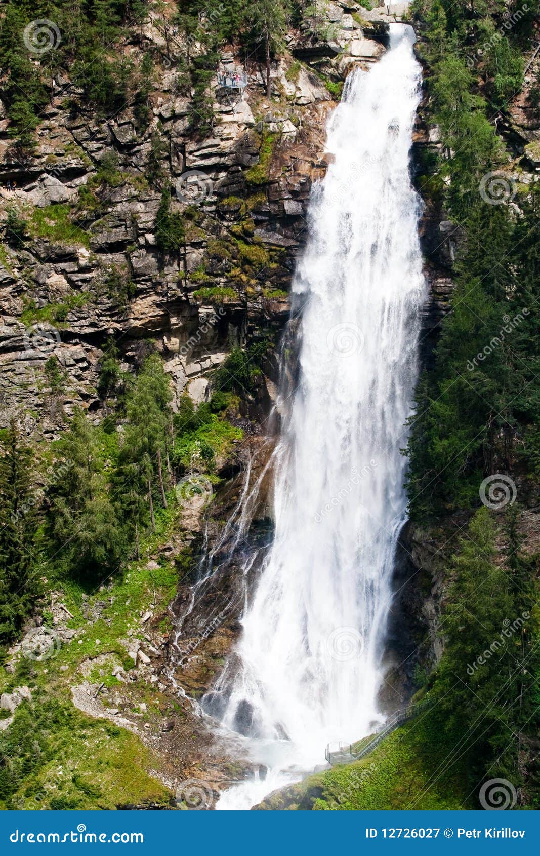 Stuibenfall - the Lagest Waterfall in Tirol, Austr Stock Image - Image ...