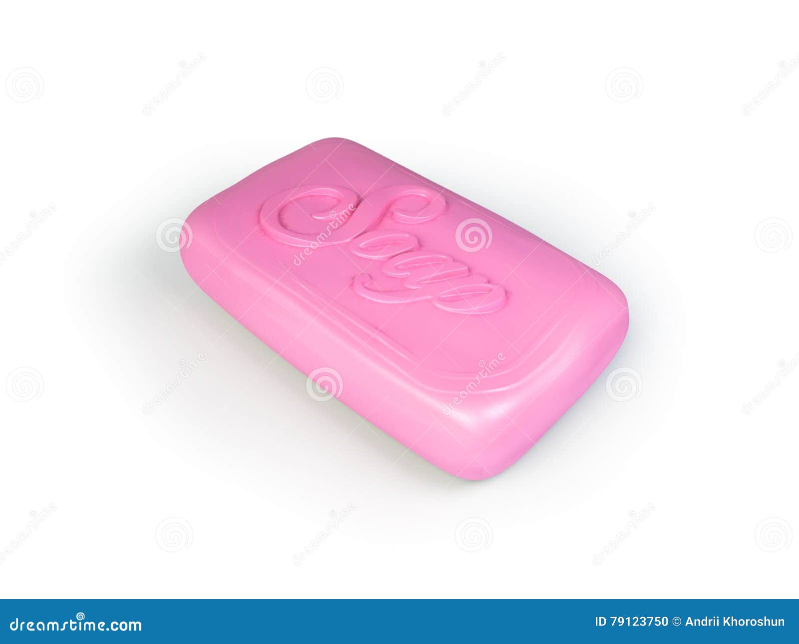 Stuk Van Het Roze ZEEP 3d Teruggeven Stock Foto - Image of douche ...