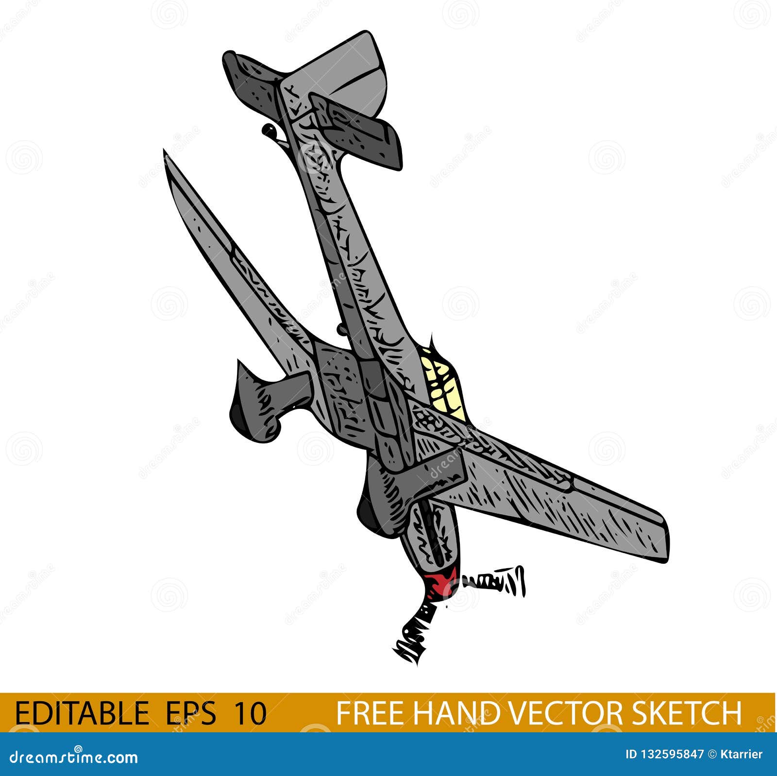 Stuka dive bomber stock vector. Illustration of plane - 132595847