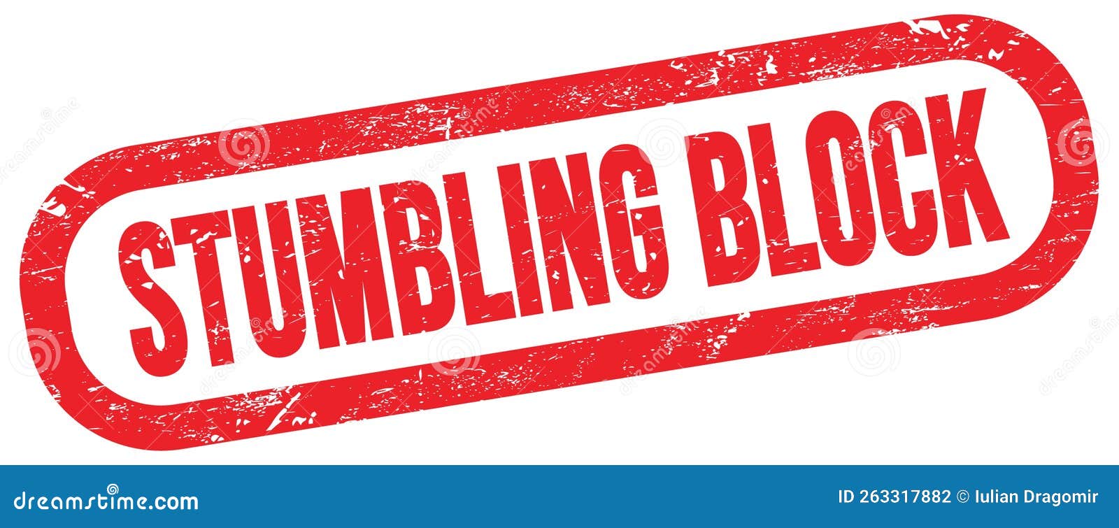 STUMBLING BLOCK, Text Written on Red Stamp Sign Stock Illustration ...